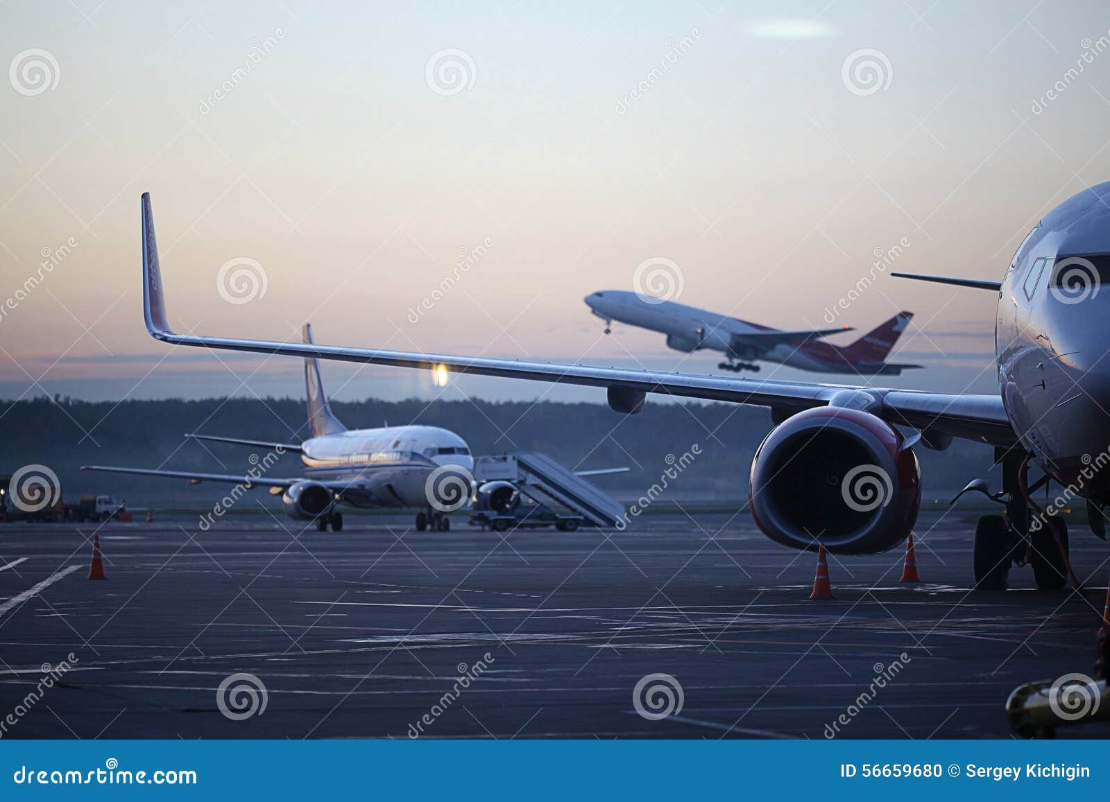 Aircraft on takeoff stock photo. Image of cargo, speed - 56659680