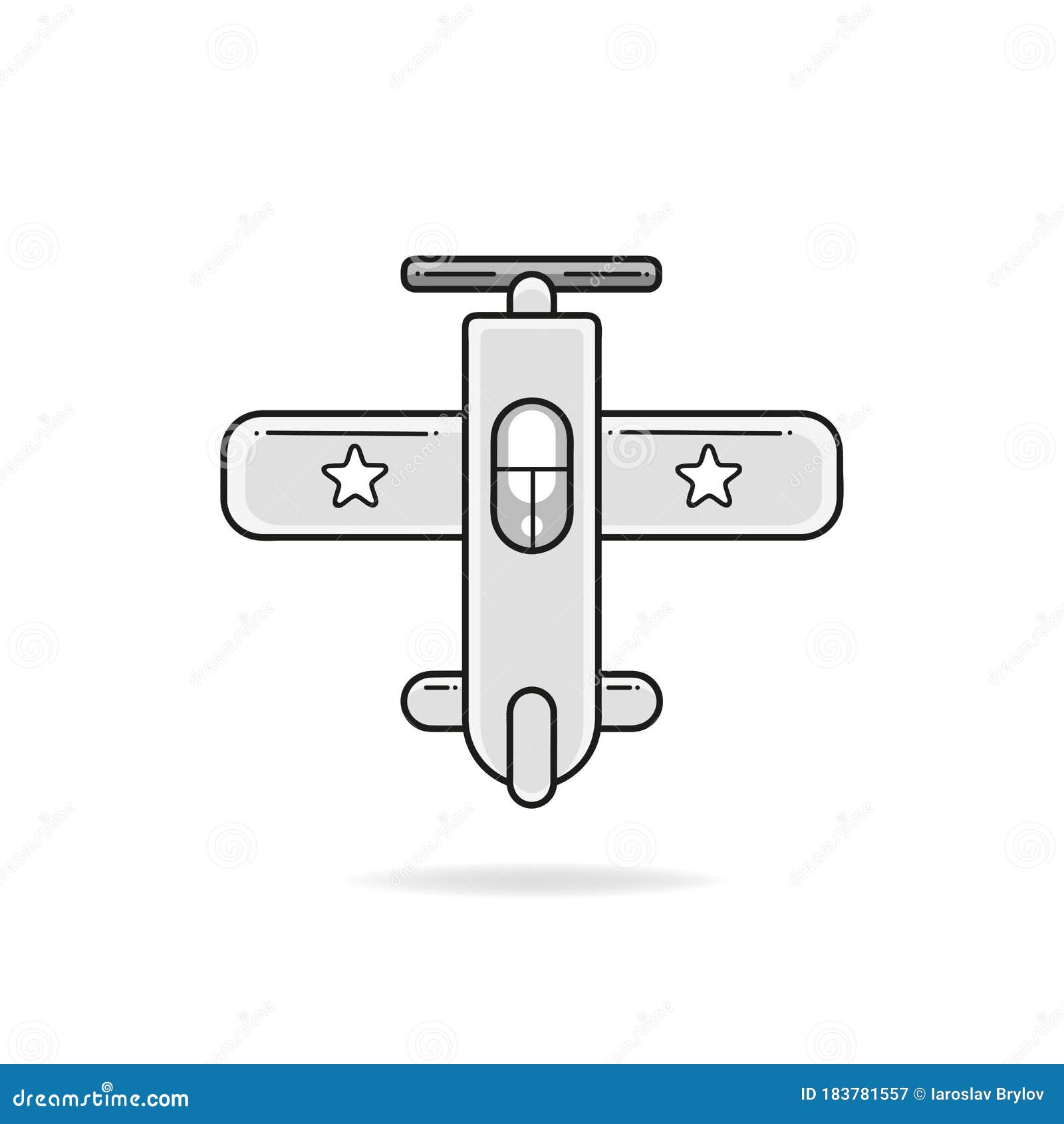 Aircraft. Top View. Vector Illustration. Eps 10, Opacity Stock Vector ...