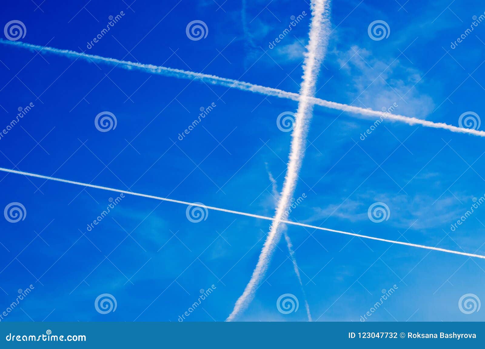 The aircraft trails stock photo. Image of journey, outdoor - 123047732