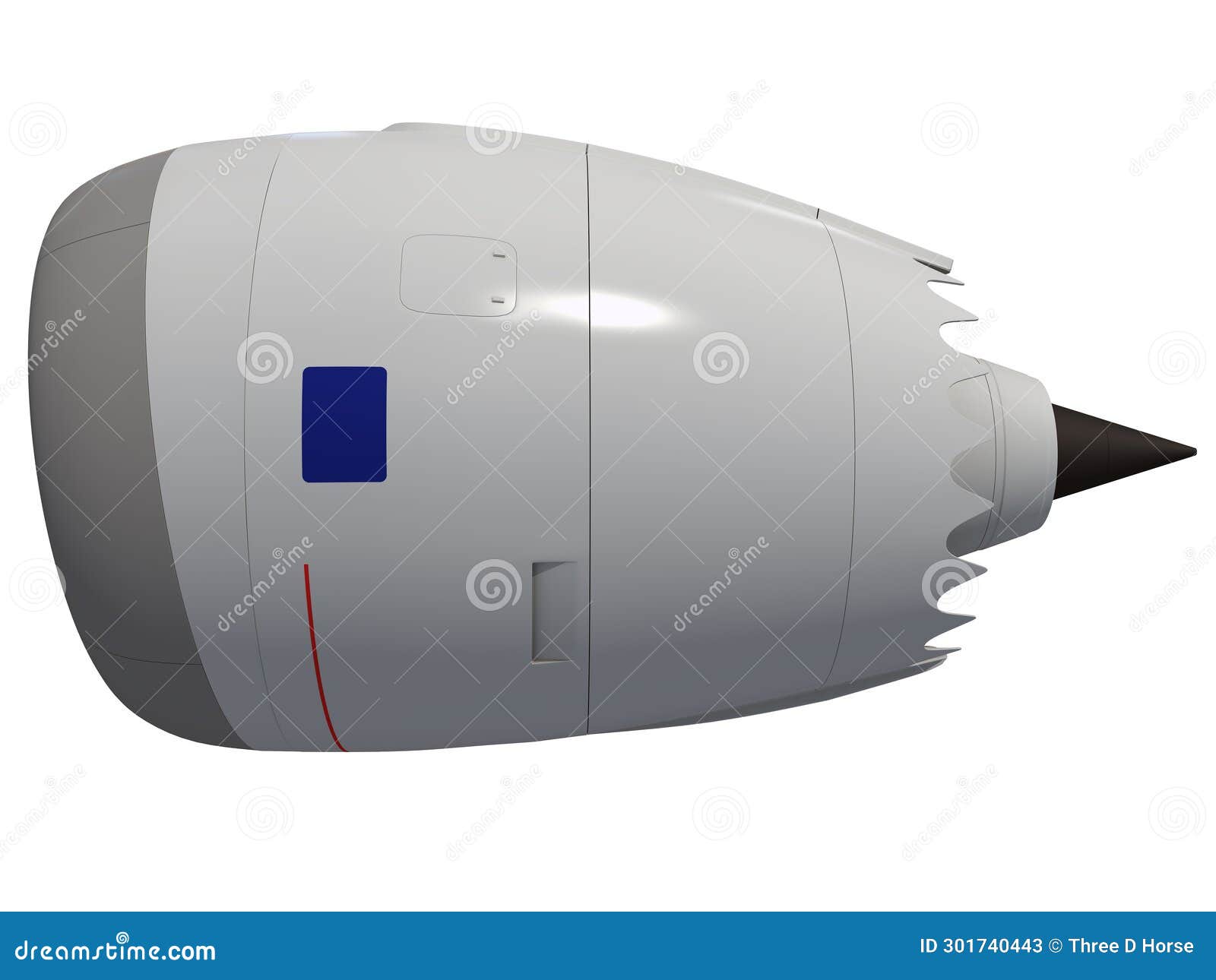Aircraft Turbofan Engine 3D Rendering Royalty-Free Stock Photo ...
