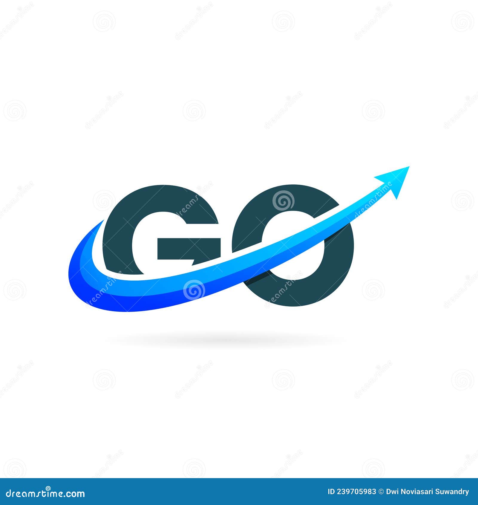 Aircraft Vector Logo with Go Lettering Concept Stock Vector ...