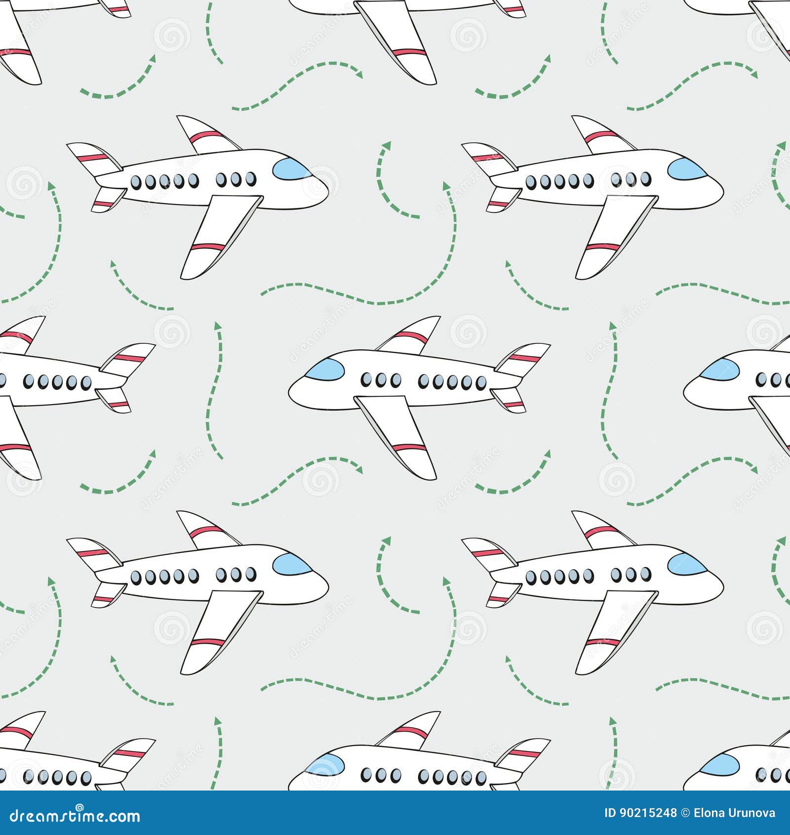 Aircraft. Vector Seamless Pattern for Design Stock Vector ...