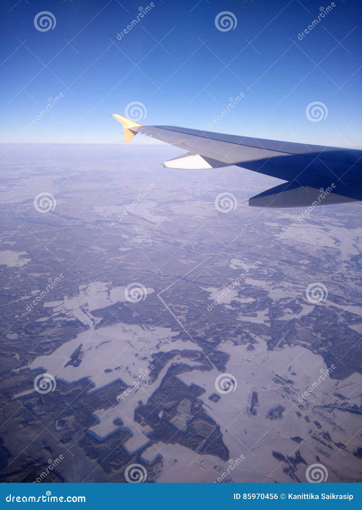 Aircraft view stock photo. Image of airline, flight, earth - 85970456