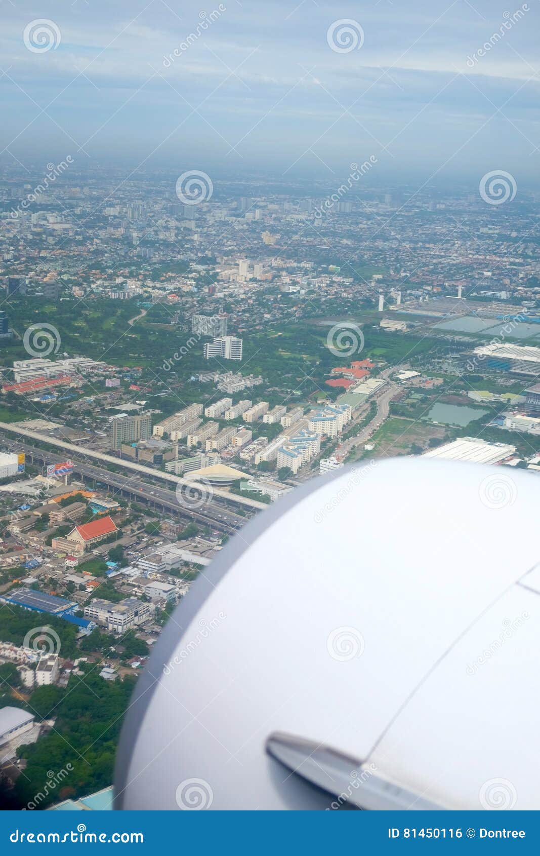 Aircraft Window Onto Jet Engine Stock Photo - Image of airplane ...