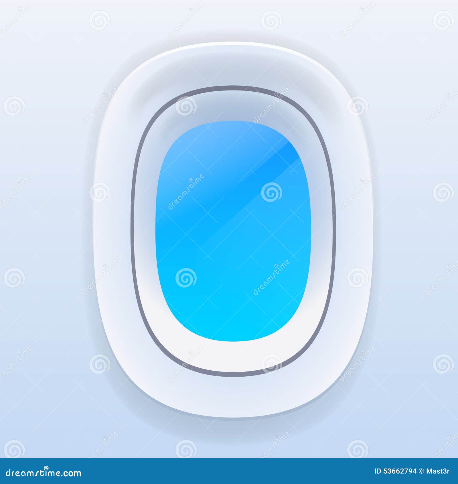 Aircraft Windows with Blue Sky, Airplane Vector Stock Vector ...