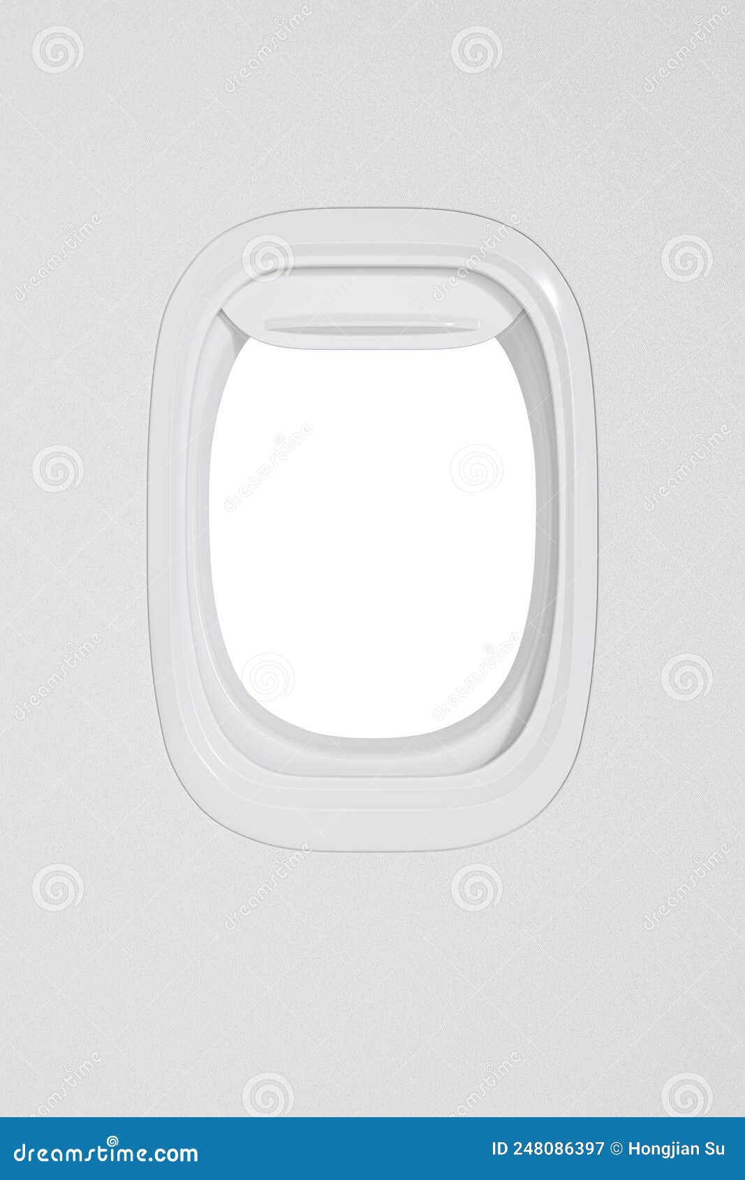 Aircraft Windows with Curtains in Different Positions and Blank ...