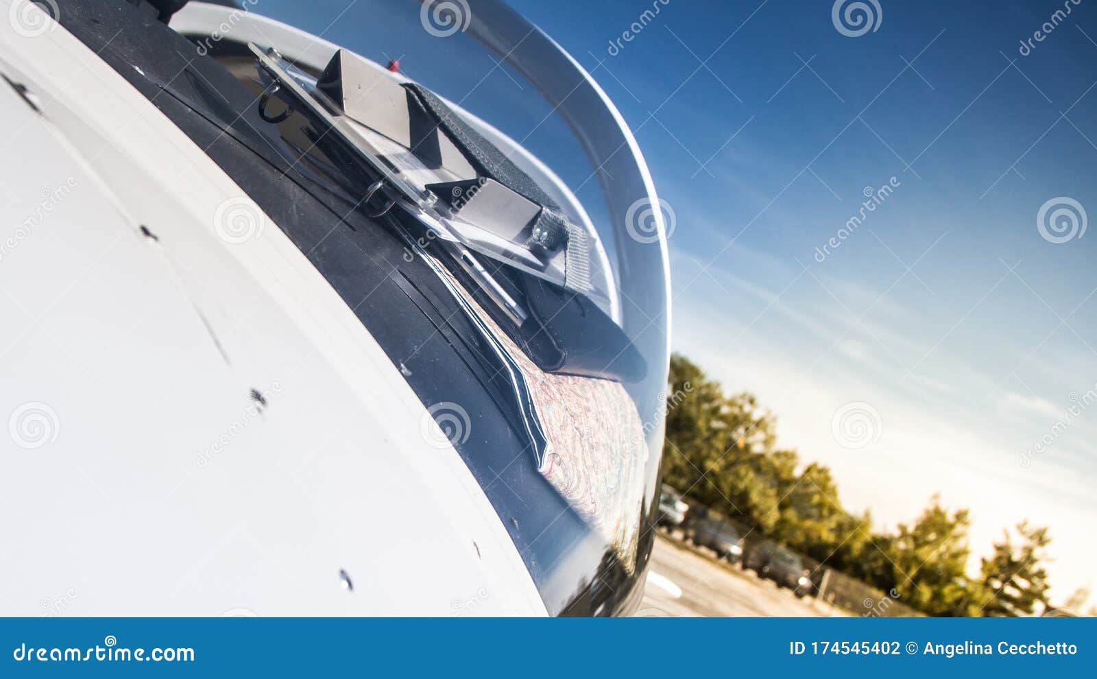 Aircraft Windscreen with Maps and Flight Documents on Dashboard Stock ...