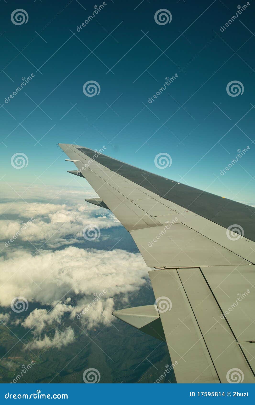 Aircraft Wing Turbines, With Leading And Trailing Edge, Model, Top View ...