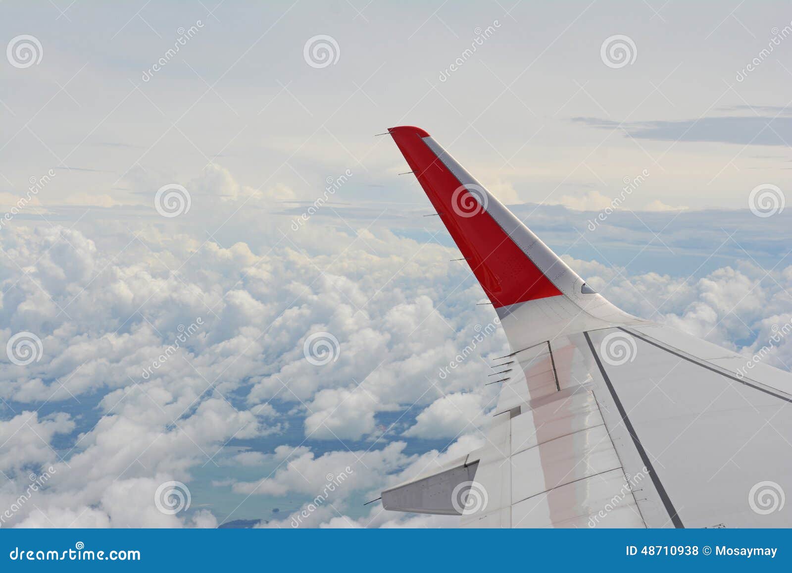 Aircraft Wing on the Cloud during Flight Stock Photo - Image of plane ...