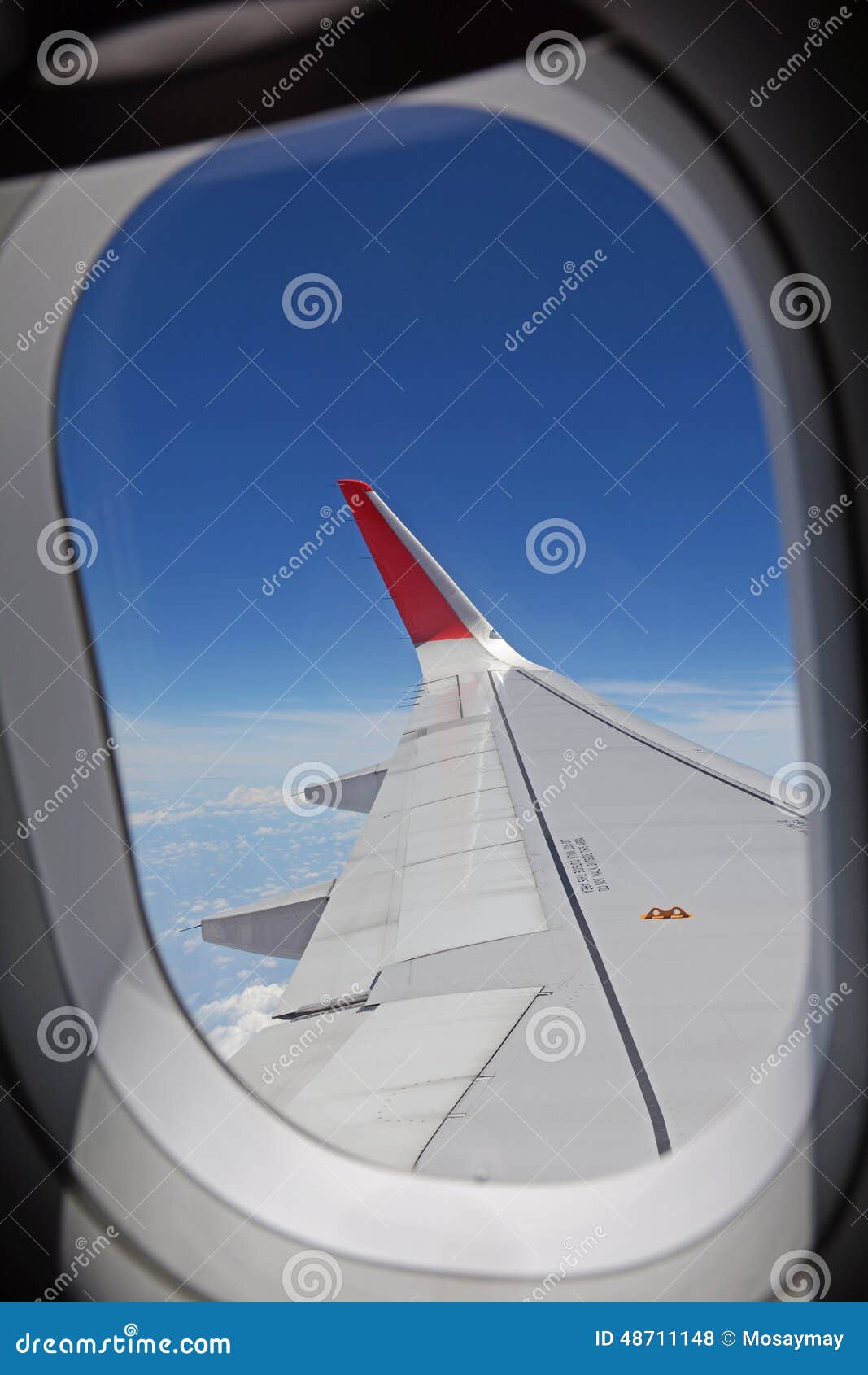 Aircraft Wing on the Cloud during Flight Stock Photo - Image of ...