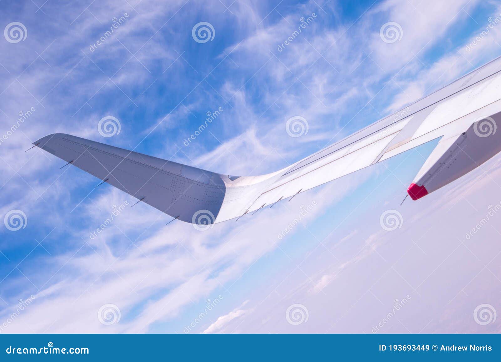 Aircraft Wing Tip stock image. Image of travel, transportation - 193693449