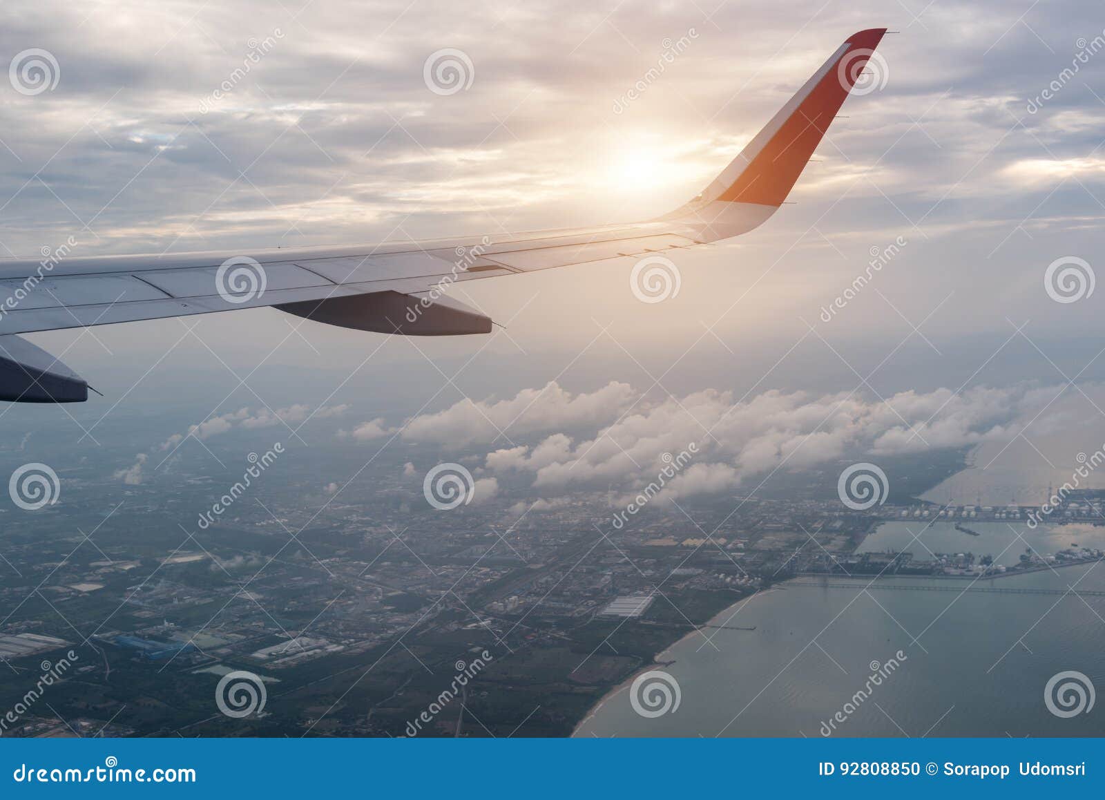 Aircraft Wing Transportation Plane Flying Stock Photo - Image of ...