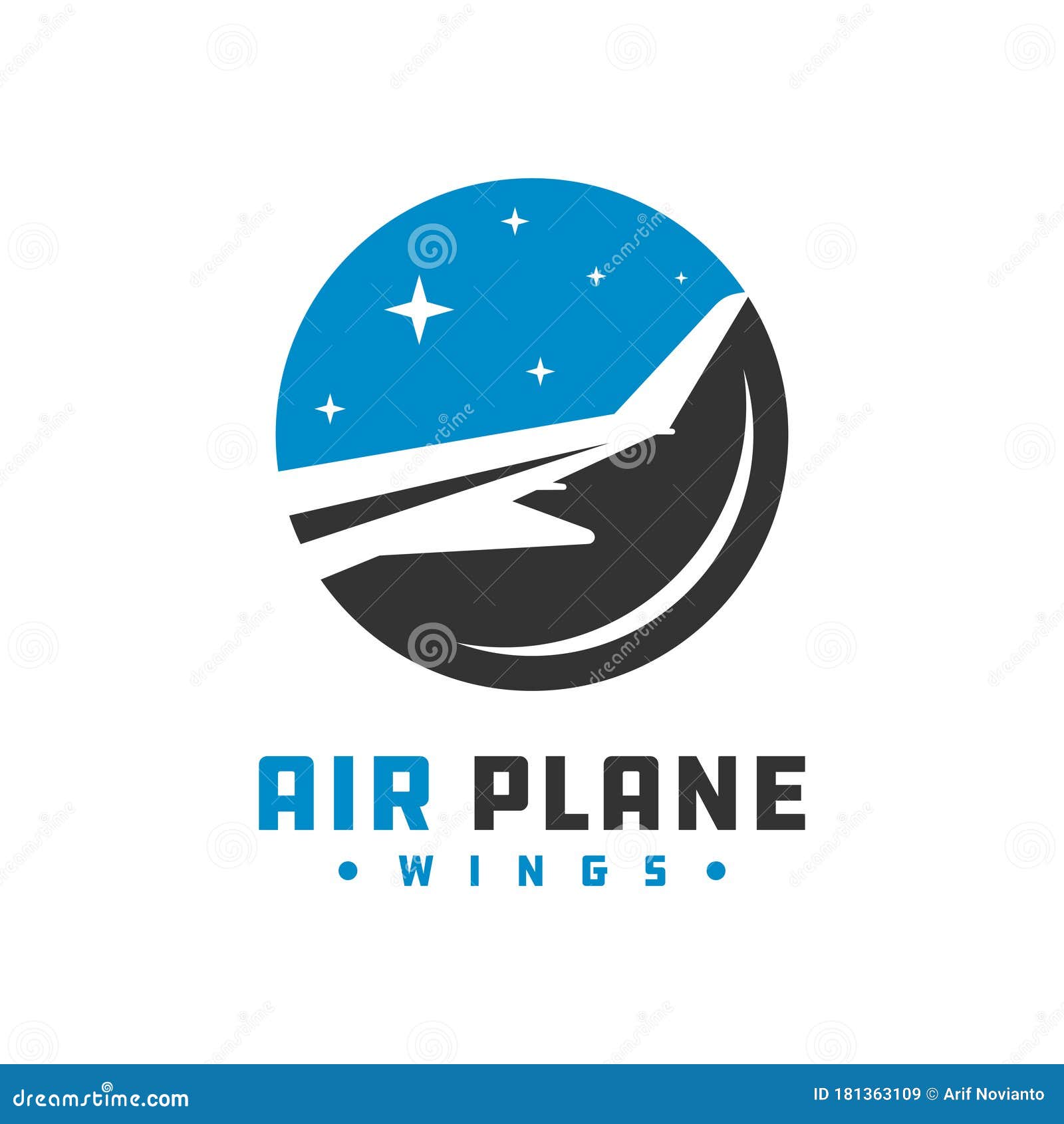 Aircraft wing vector logo stock vector. Illustration of retro - 181363109