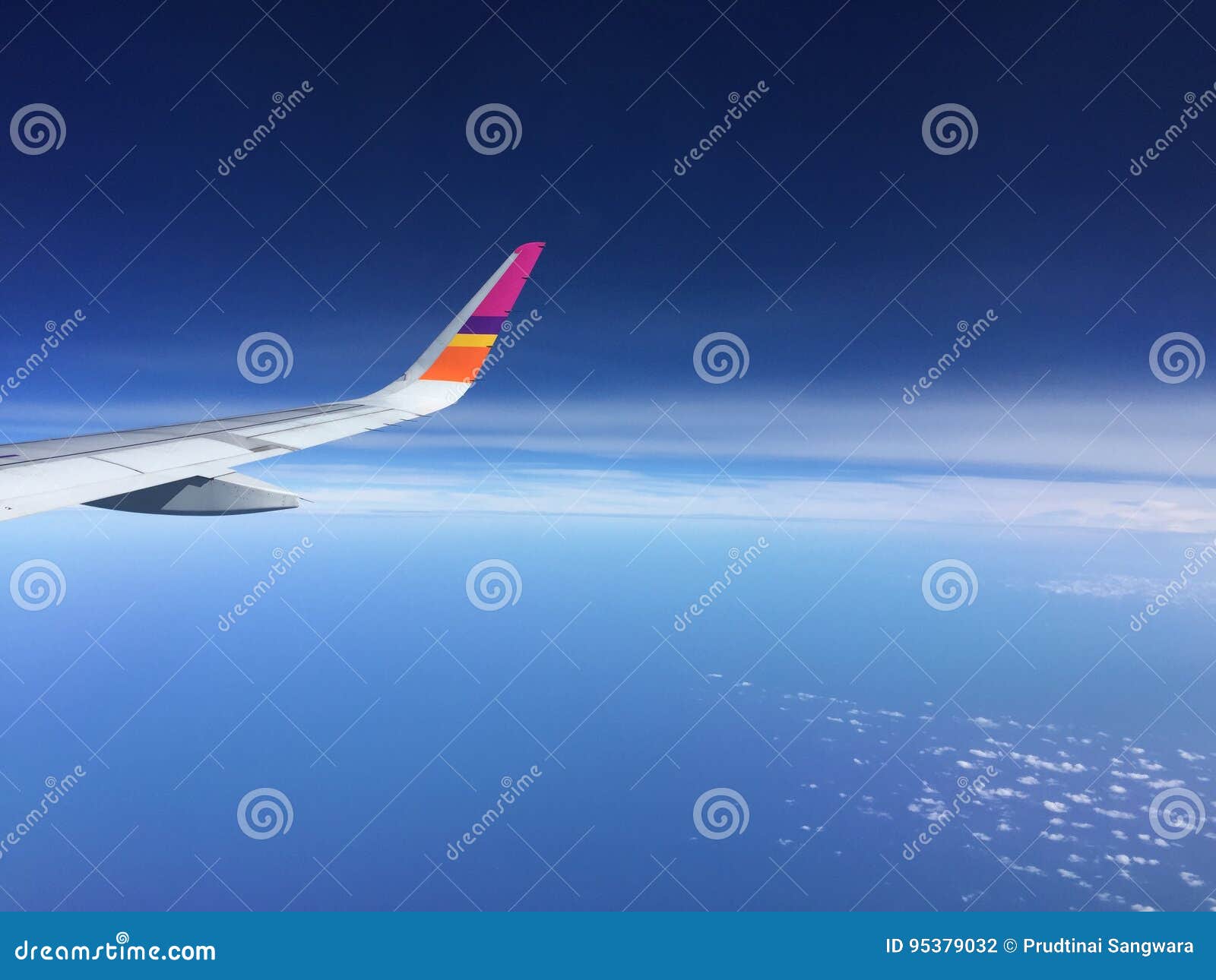 Aircraft Wing stock photo. Image of travel, horizon, vacation - 95379032