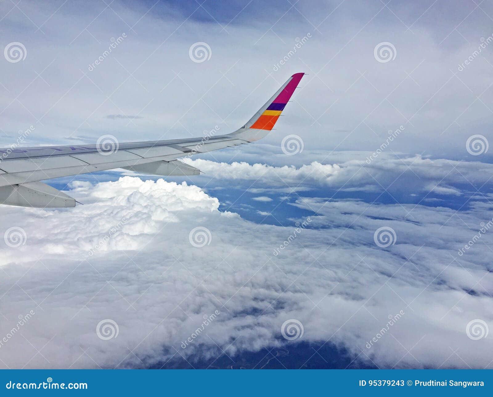 Aircraft Wing stock image. Image of plane, airplane, flight - 95379243