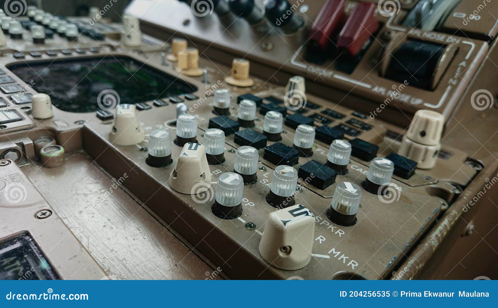 Aircrafts Audio Control Panel Editorial Image - Image of audio, panel ...