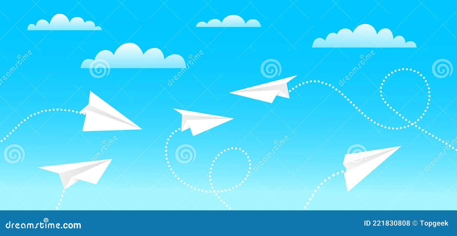 Aircrafts Fly between Clouds and Light in Sky. Pattern Mockup Design ...
