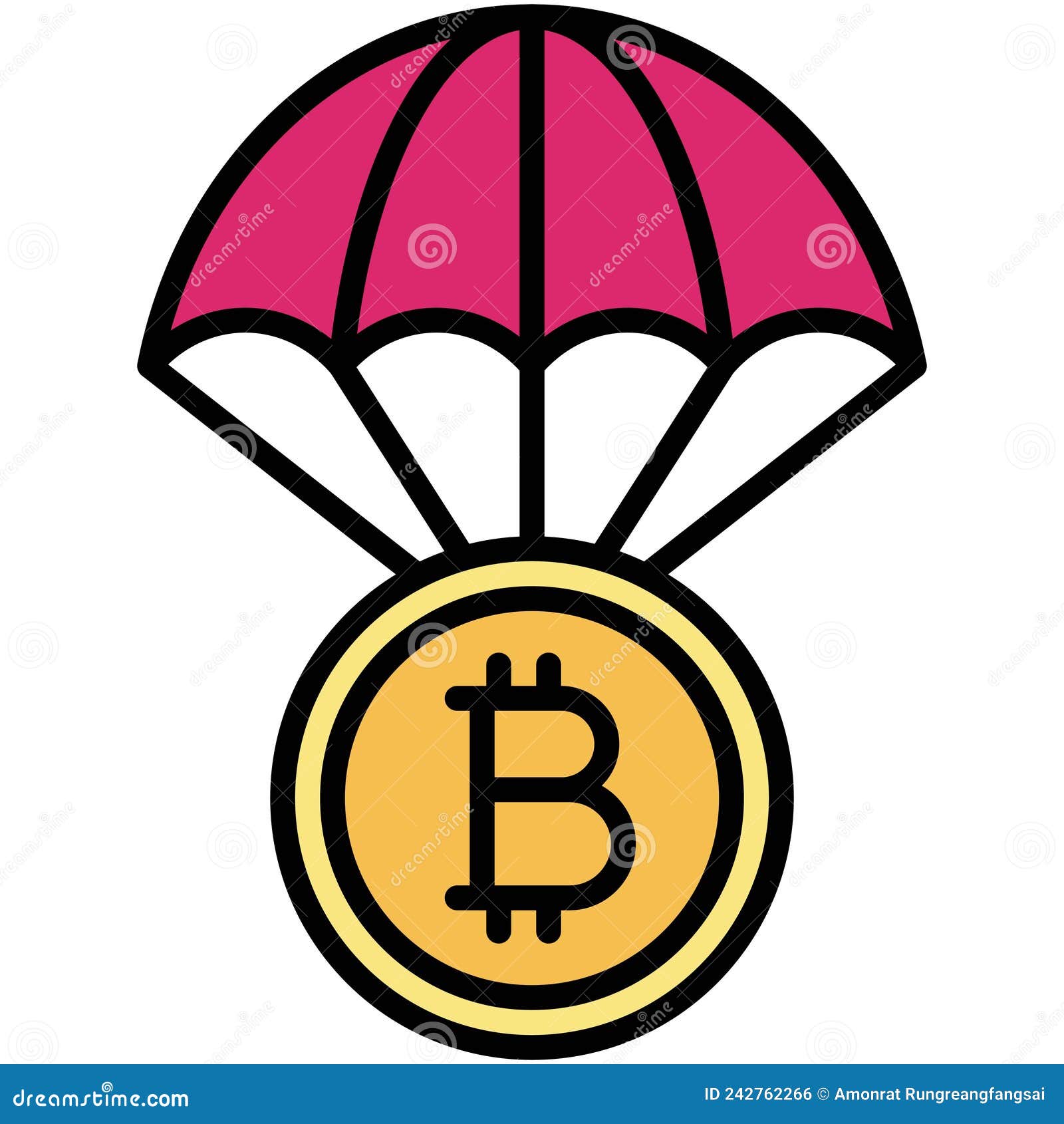 Airdrop Icon, Bitcoin Related Vector Illustration Stock Vector ...