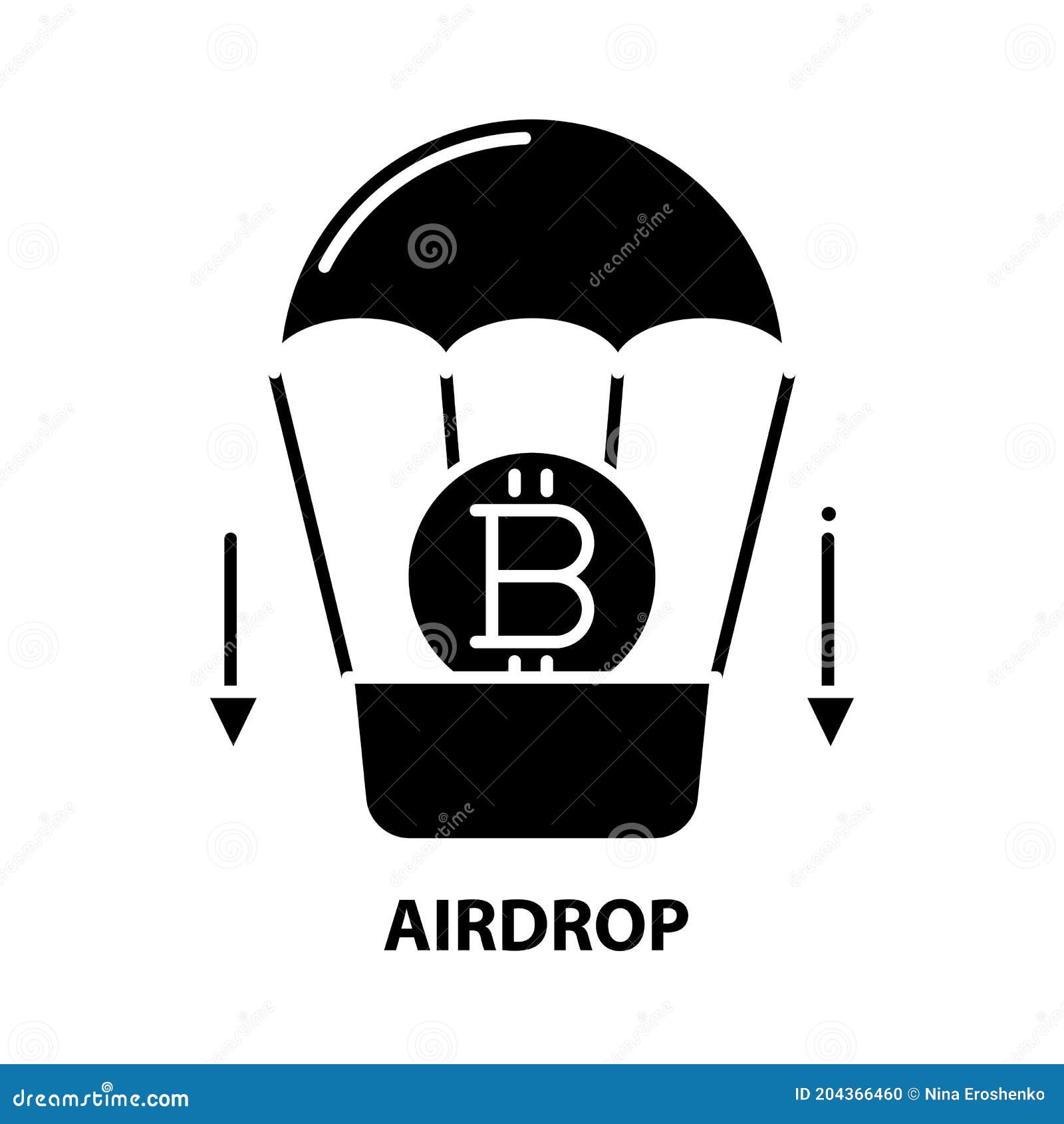 Airdrop Icon, Black Vector Sign With Editable Strokes, Concept ...