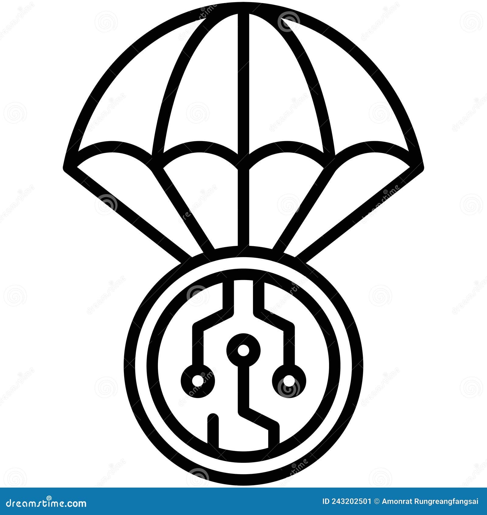 Airdrop Icon, Black Vector Sign With Editable Strokes, Concept ...