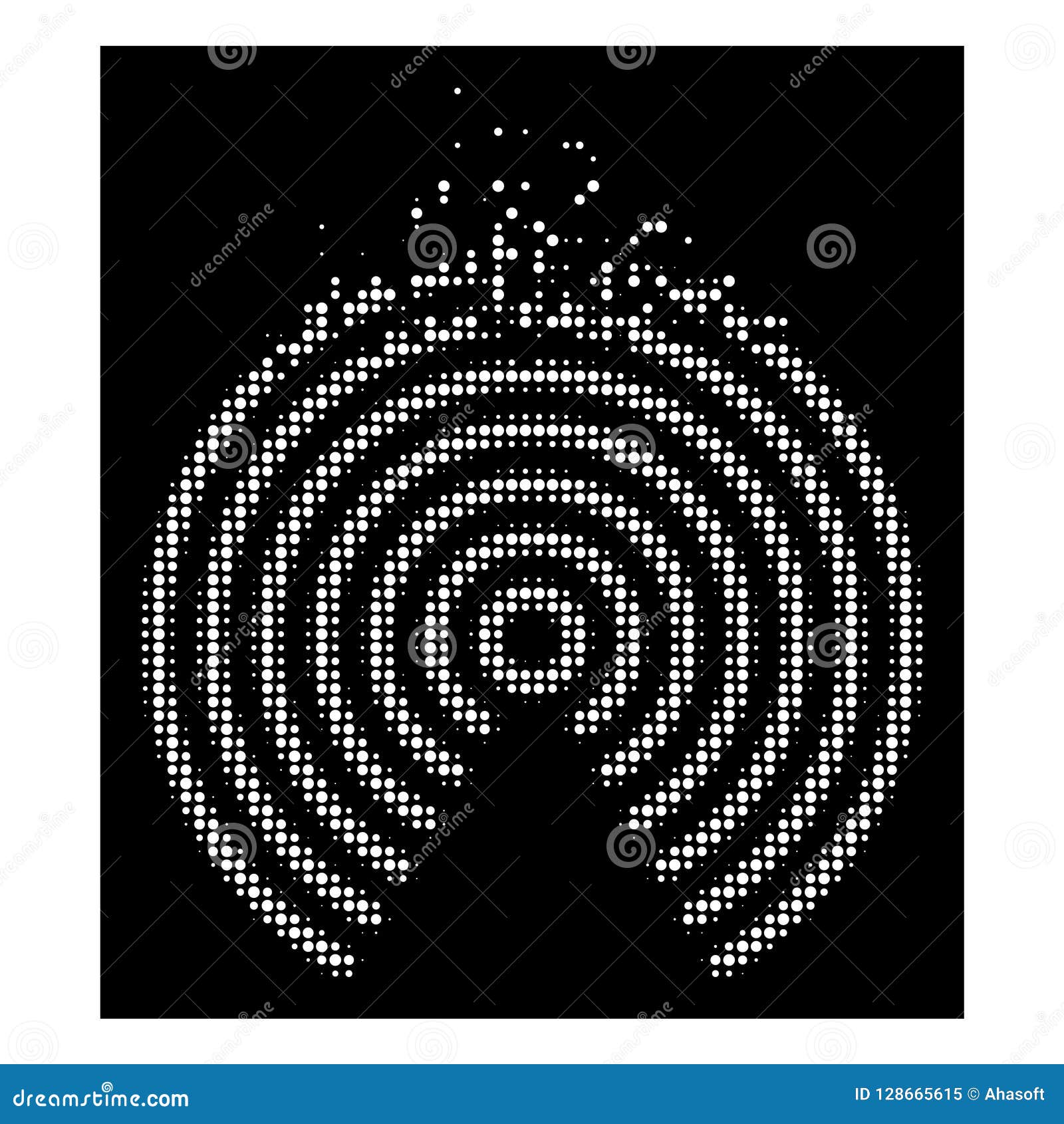 White Dust Pixelated Halftone Airdrop Icon Stock Vector - Illustration ...