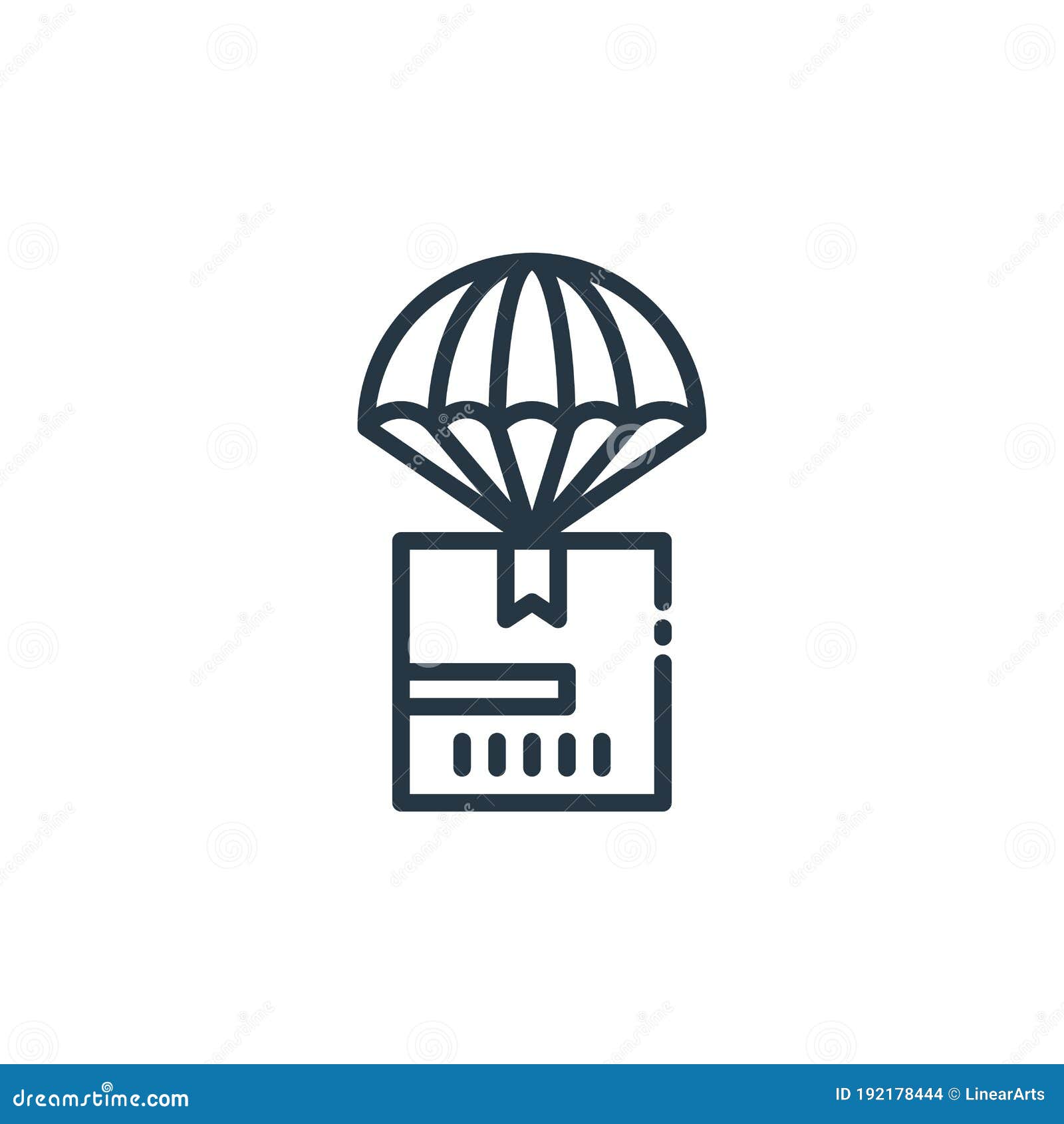 Airdrop Icon Vector from Shipping Logistics Concept. Thin Line ...