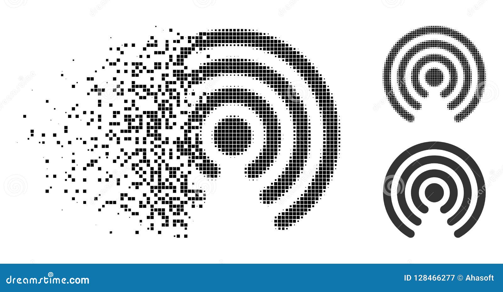 Dissolving Pixel Halftone Airdrop Source Icon Stock Vector ... Dissolving Pixel Halftone Airdrop Source Icon Stock Vector ...