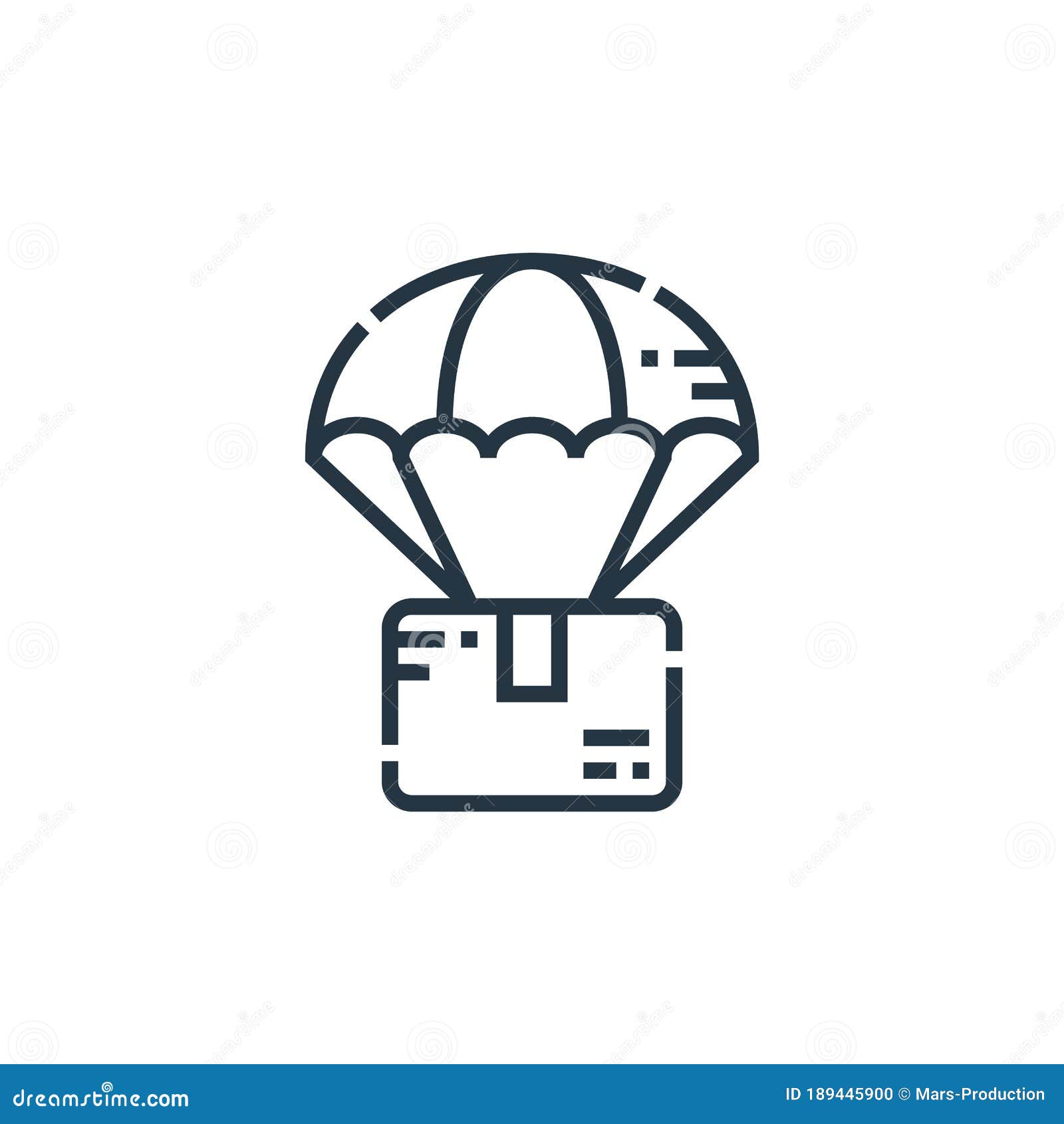 Airdrop Vector Icon Isolated on White Background. Outline, Thin Line ...