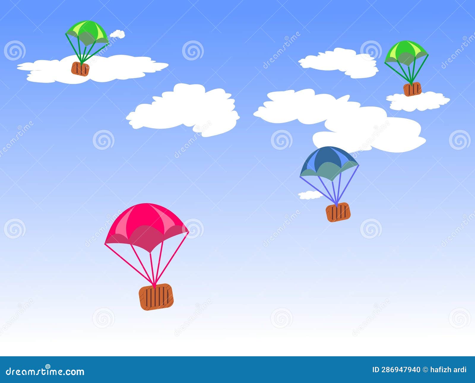 Airdrop Vector Illustration Stock Illustration - Illustration of ...