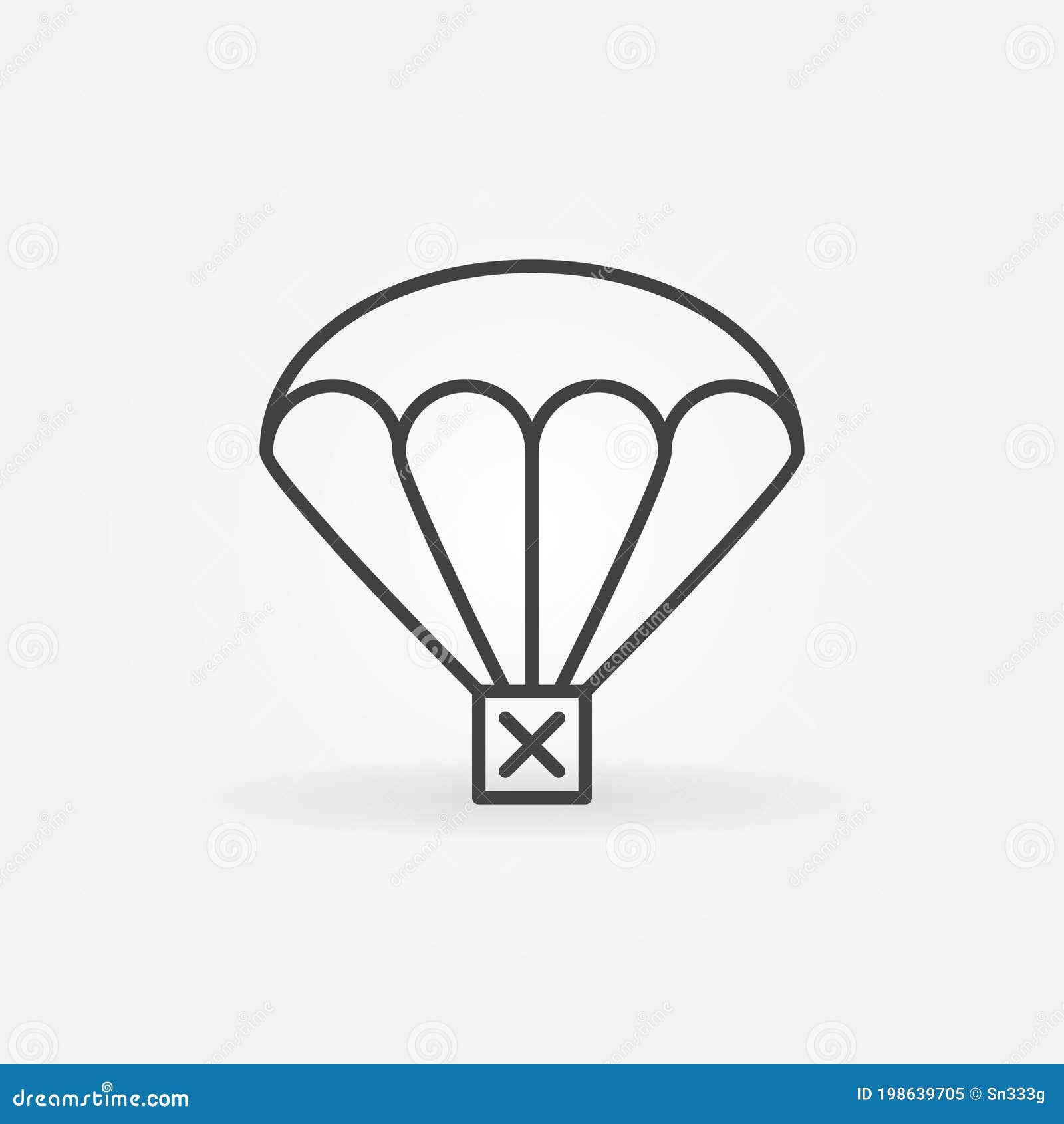 Airdrop Vector Thin Line Concept Icon Stock Vector - Illustration of ...
