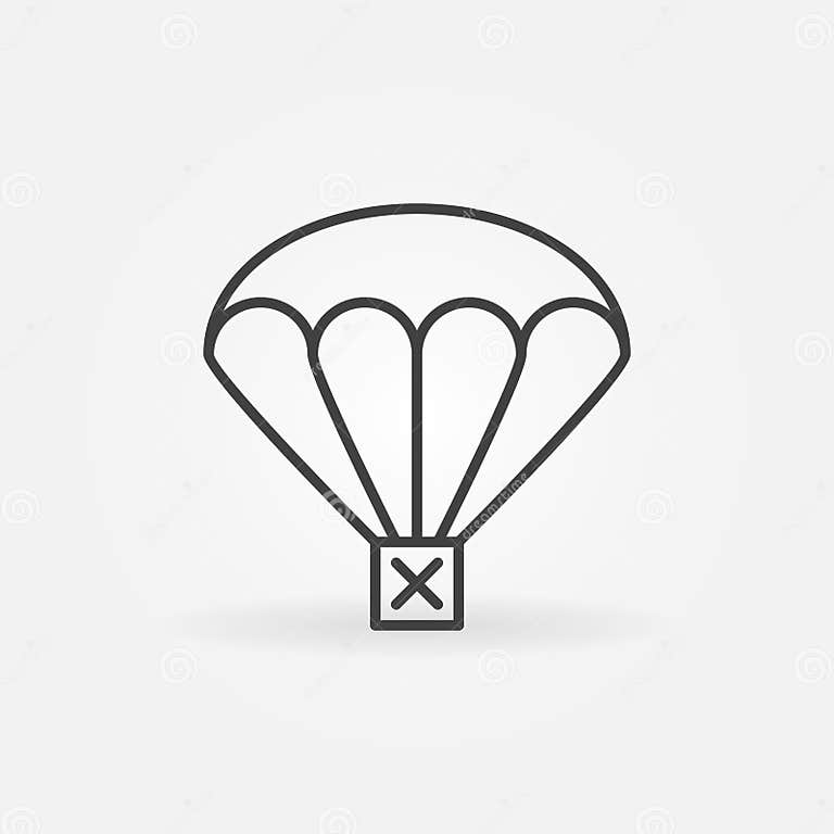 Airdrop Vector Thin Line Concept Icon Stock Vector - Illustration of ...