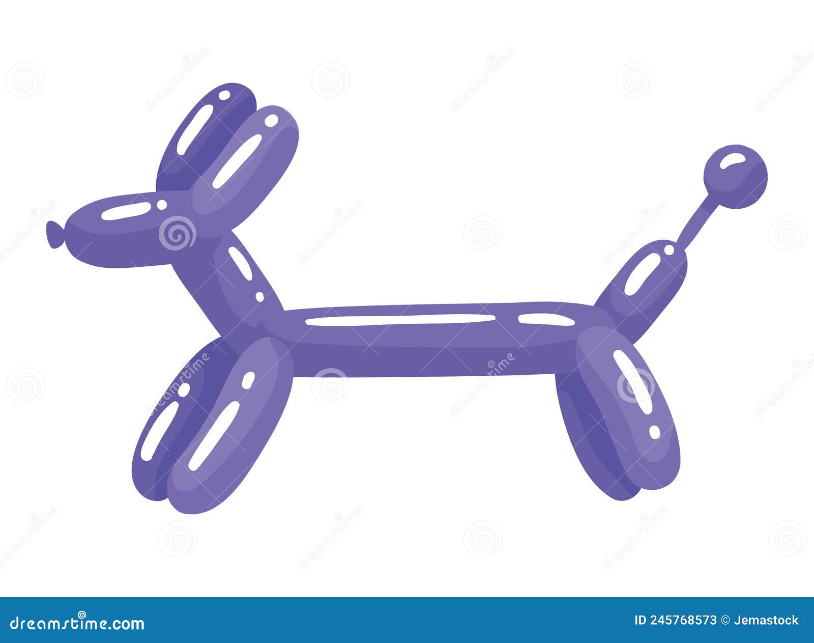 Aire De Globo De Perro Morado Ilustración del Vector - Ilustración de ...