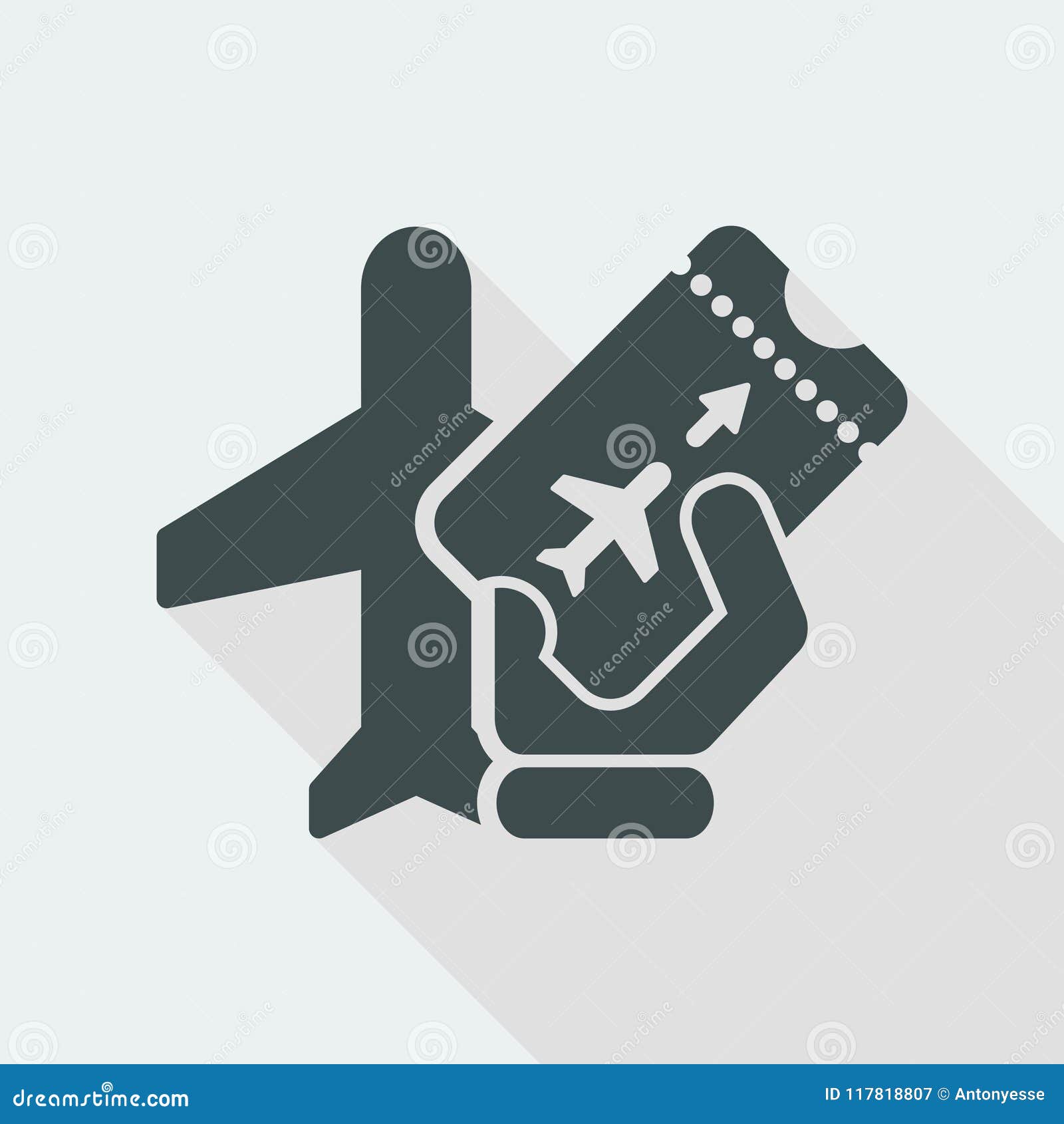 Airfare icon stock vector. Illustration of airport, checkin - 117818807