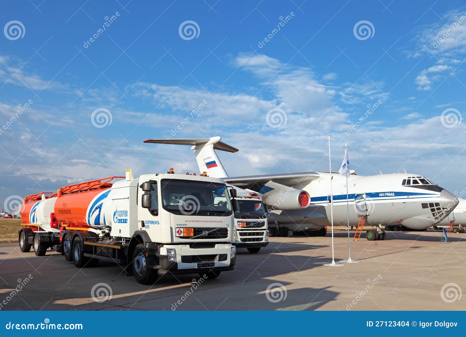 Airfield Tanker with the Tank-trailer Editorial Stock Image - Image of ...