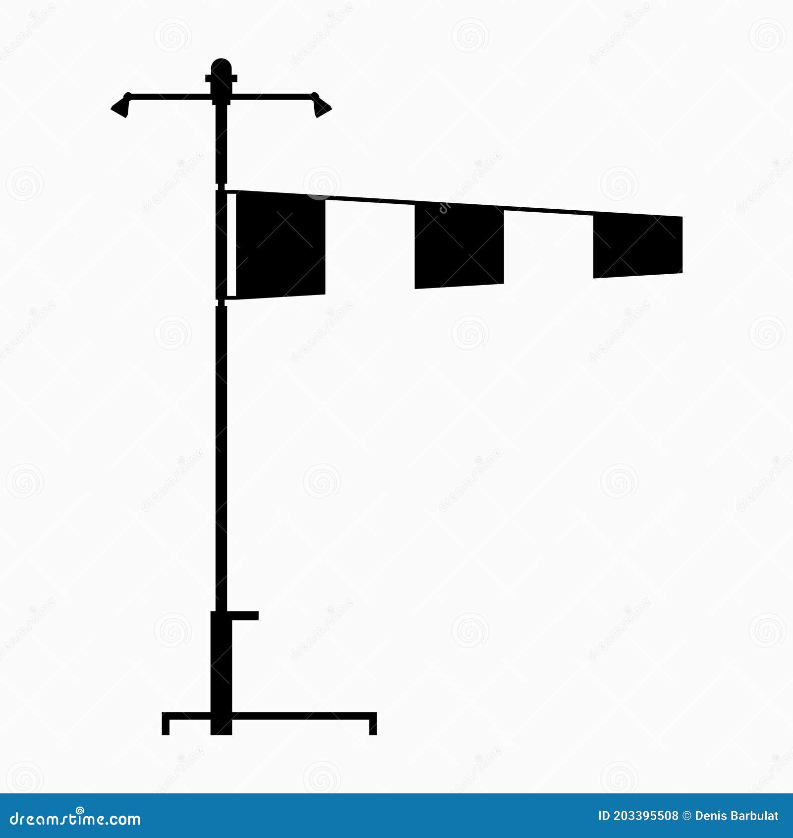 Airfield Wind Direction Indicator, Windsock Stock Vector - Illustration ...