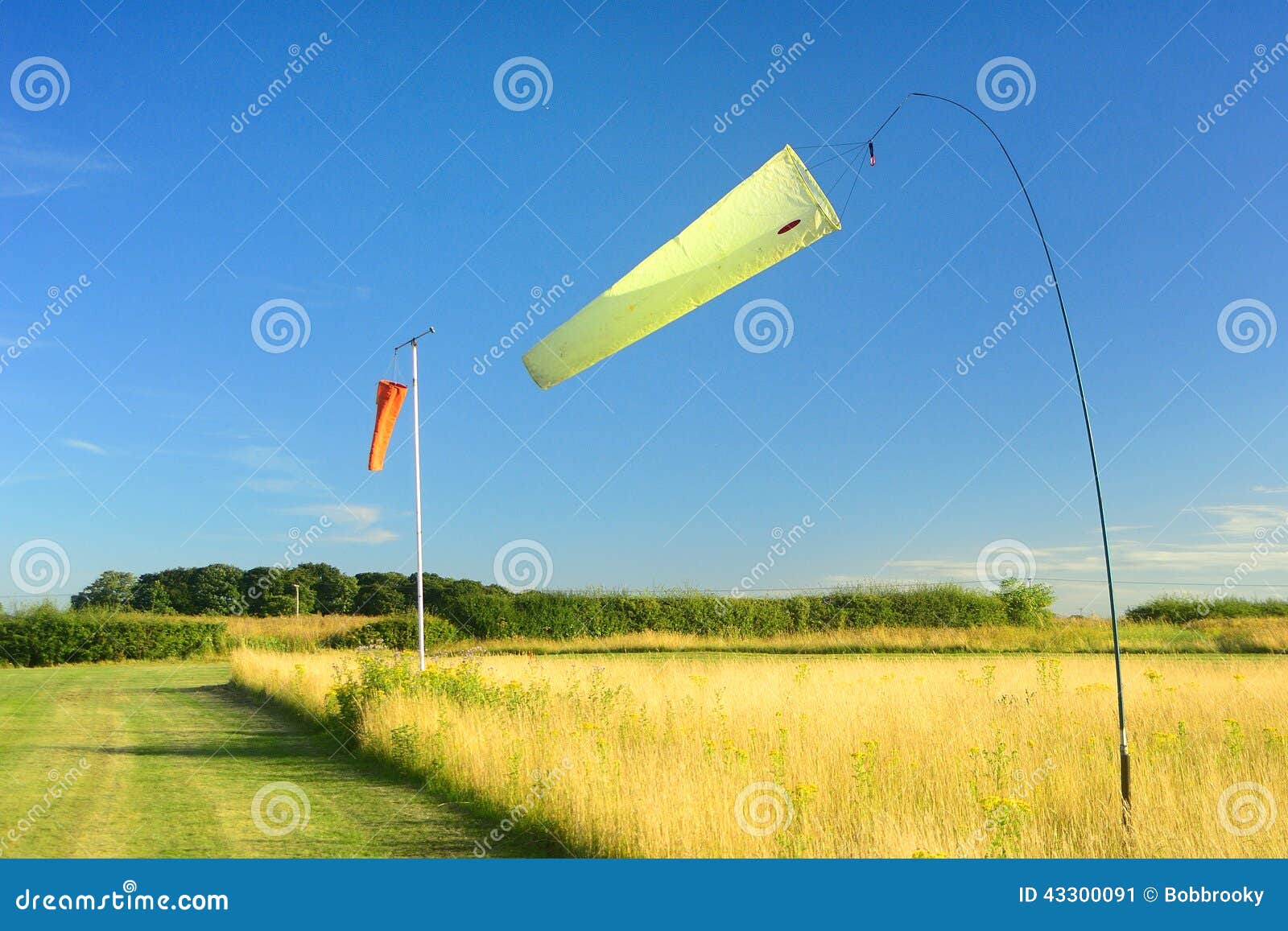 Airfield Windsocks stock image. Image of hang, grass - 43300091