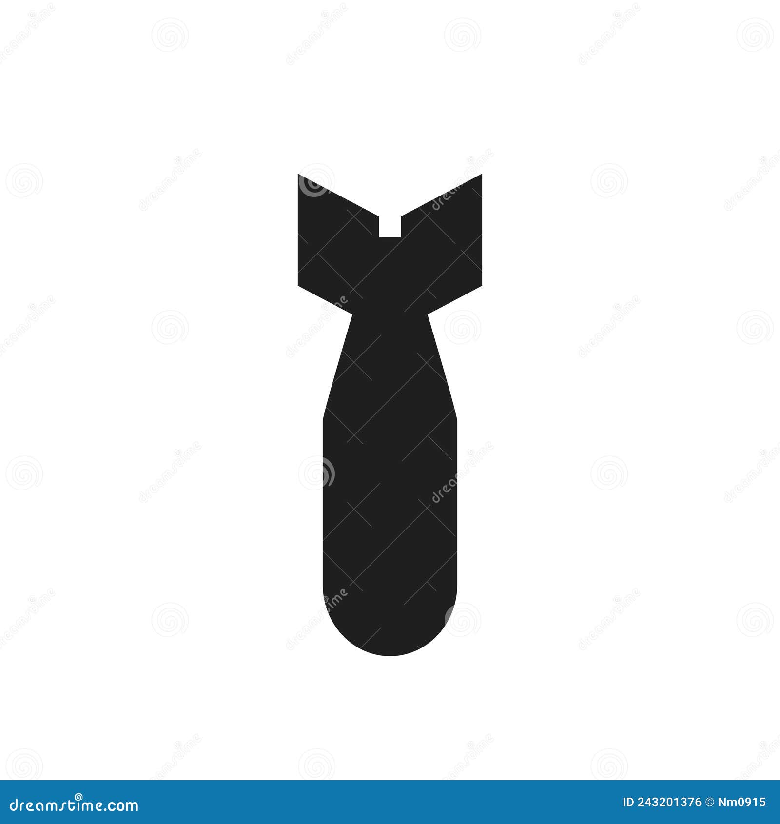 Airforce Bomb Icon. War and Military Symbol. Isolated Vector Image ...