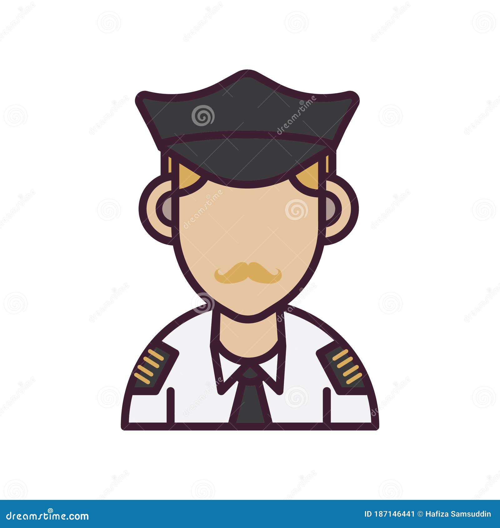Airforce Officer. Vector Illustration Decorative Design Stock Vector ...