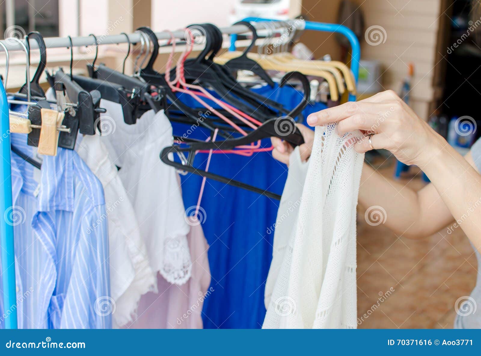 Airing clothes stock photo. Image of hanging, wear, people - 70371616