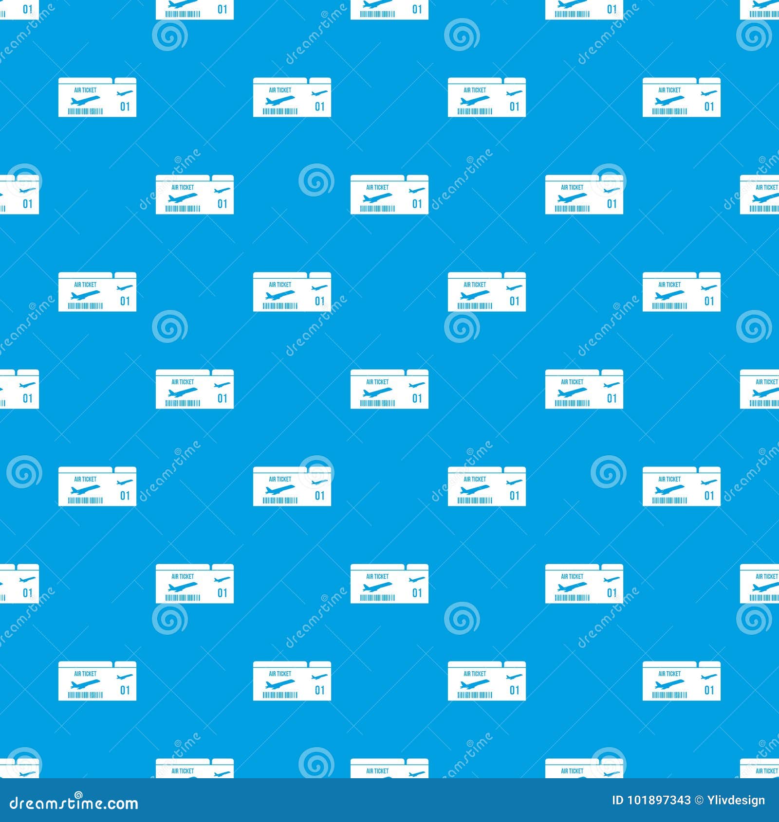 Airline Boarding Pass Pattern Seamless Blue Stock Vector - Illustration ...