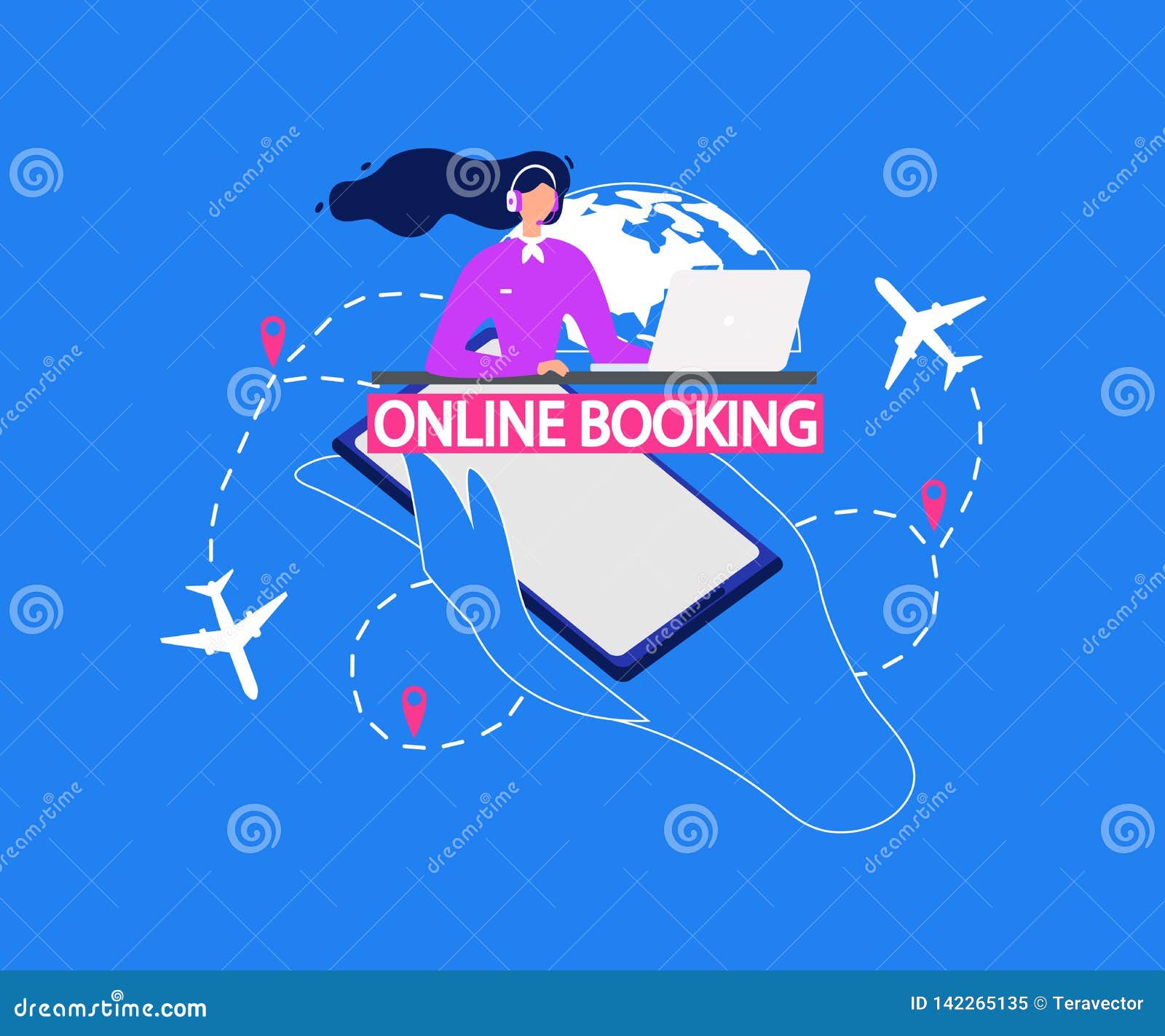 Airline Company Online Booking Service Vector Stock Vector ... Airline Company Online Booking Service Vector Stock Vector ...