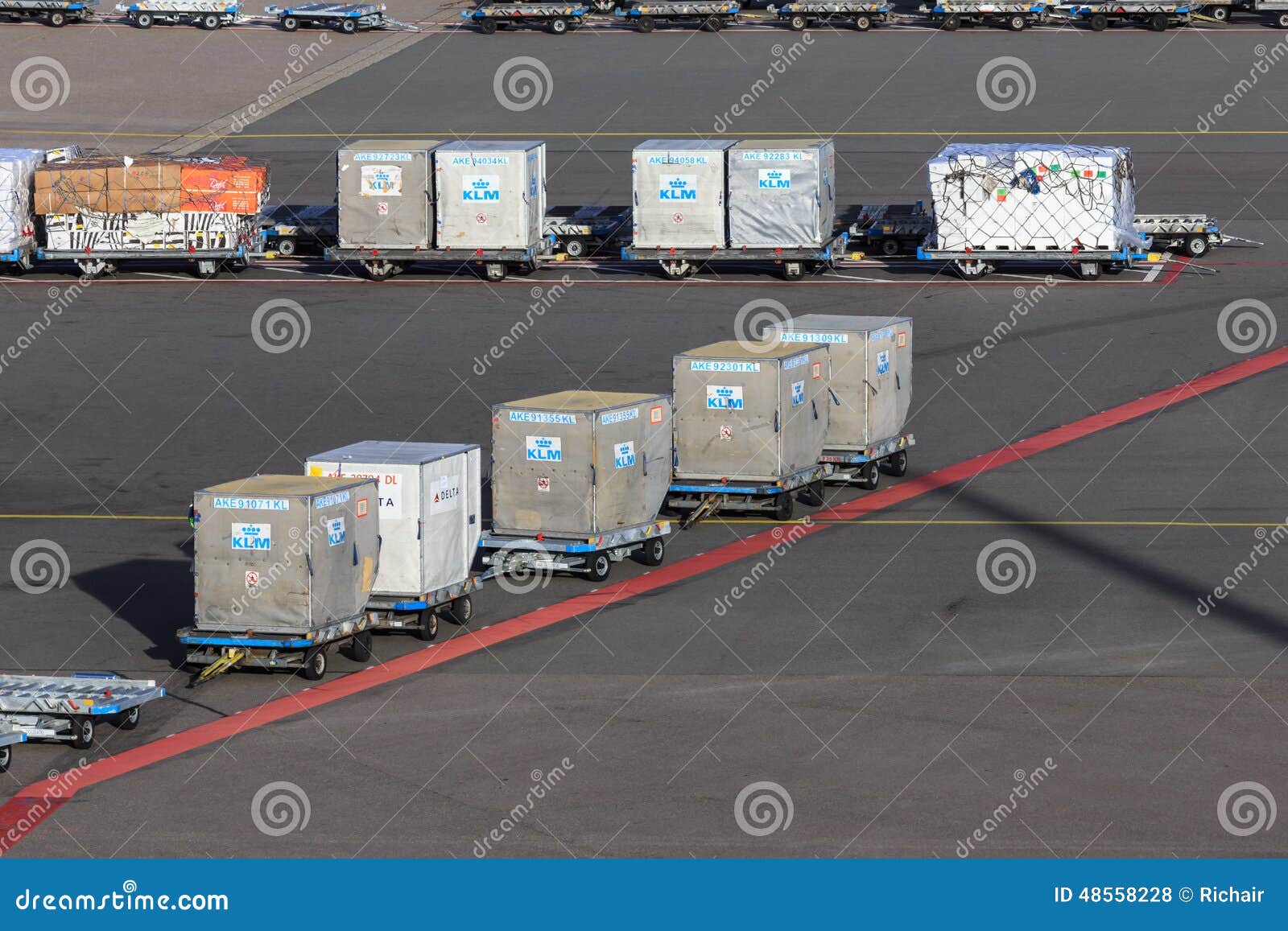 Airline Containers Editorial Stock Photo - Image: 48558228