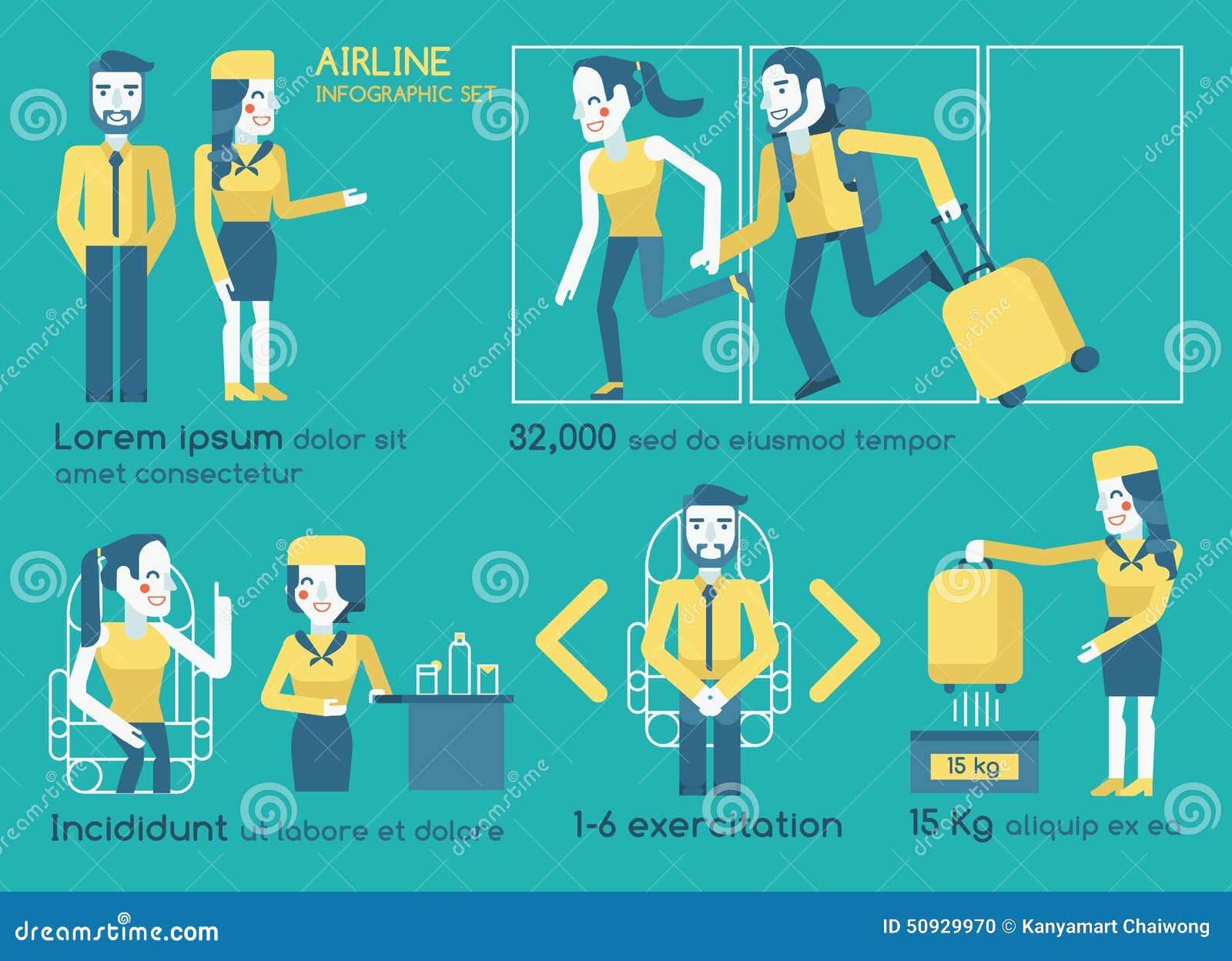 Airline infographics stock vector. Illustration of passenger - 50929970