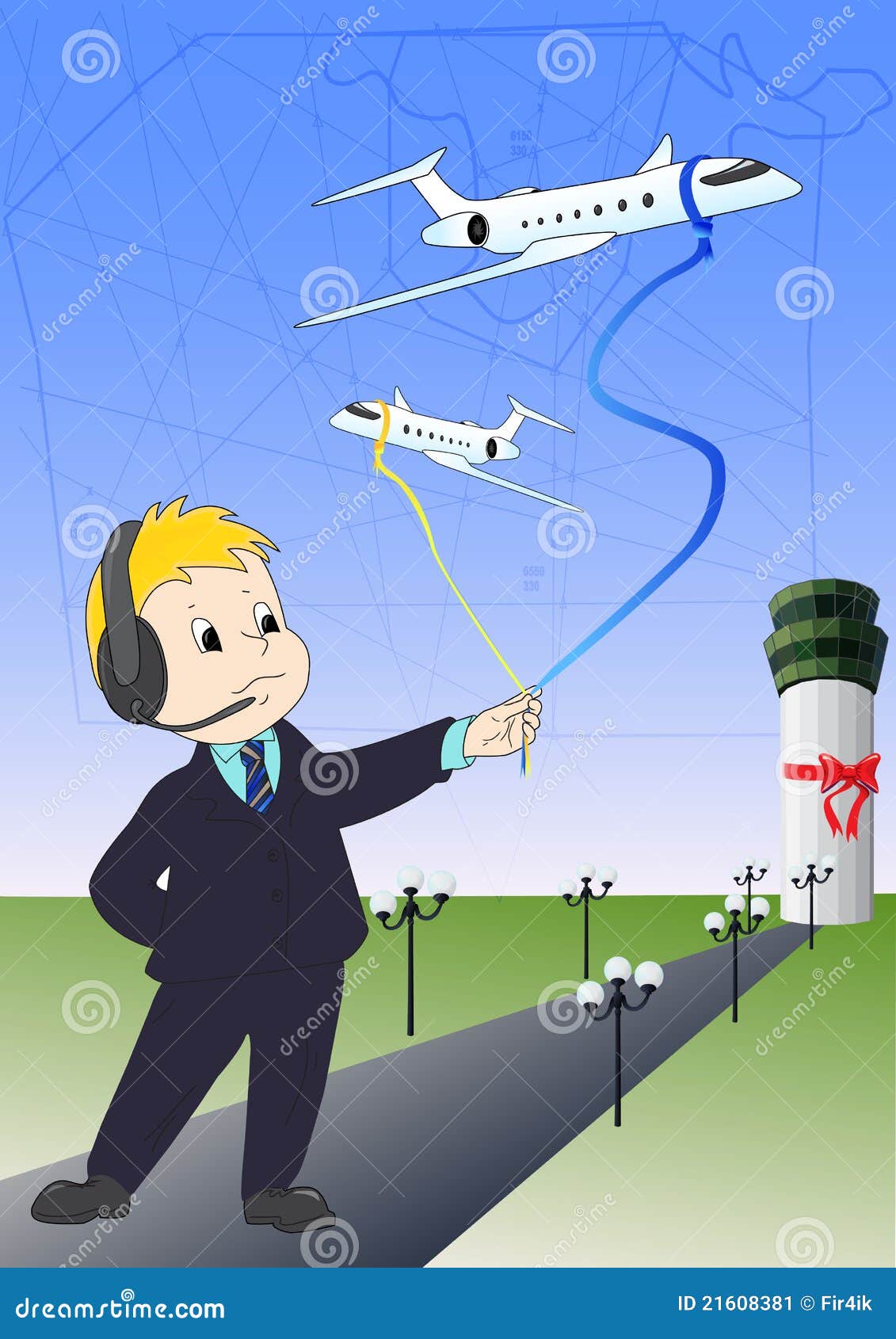 Airline Manager stock vector. Illustration of lamp, shirt - 21608381