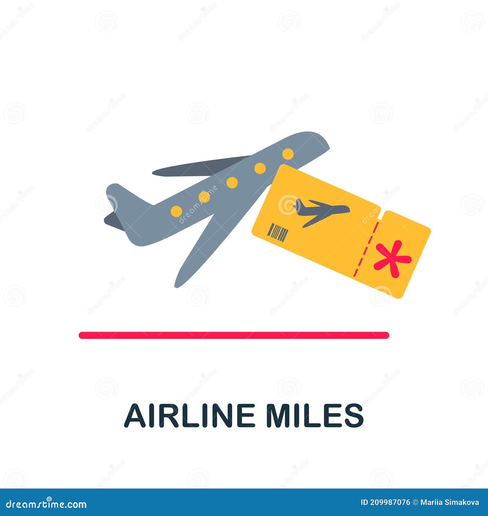 Airline Miles Flat Icon. Color Simple Element from Customer Loyalty ...