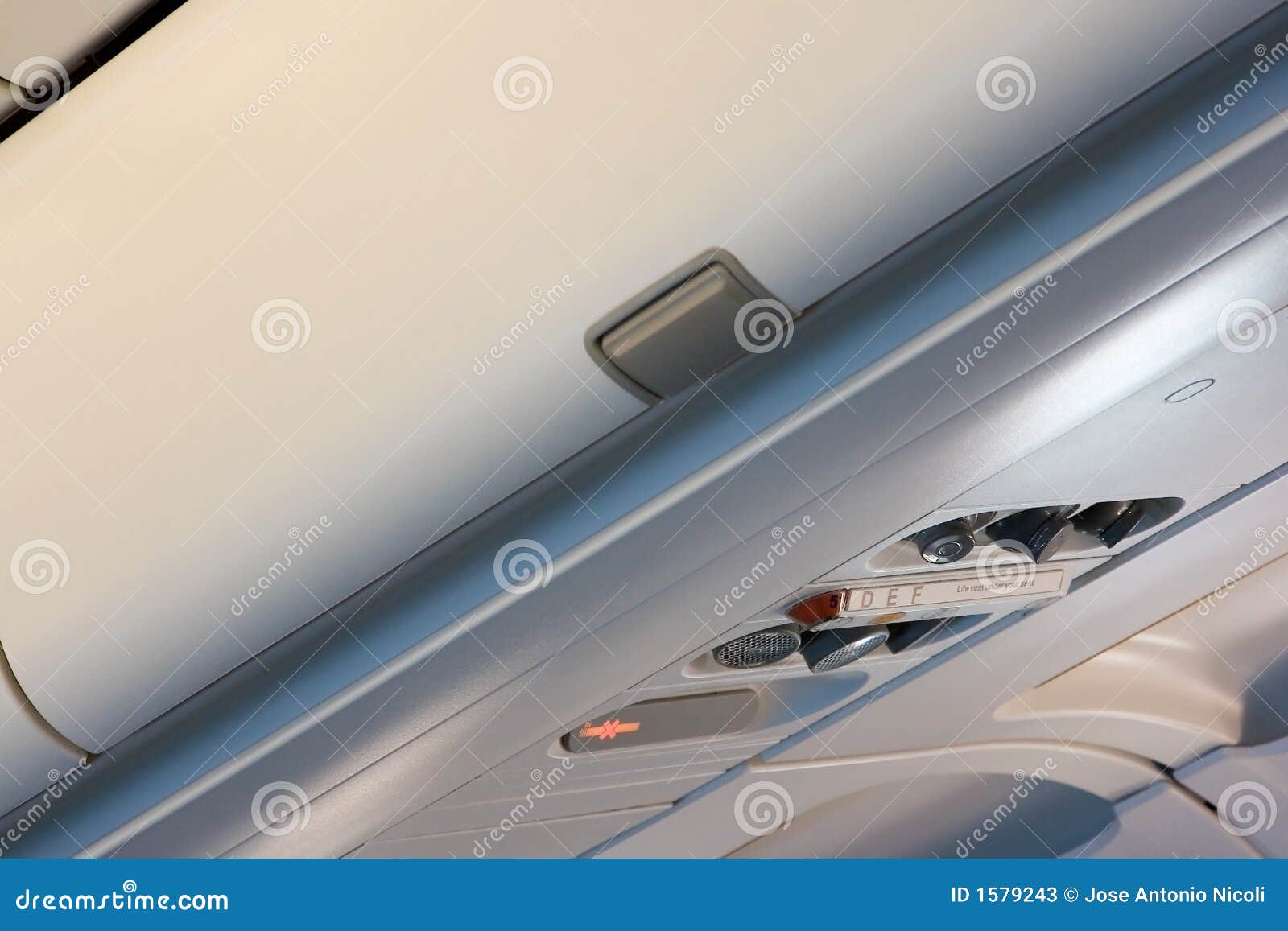 Airline Overhead Storage Bin Stock Image - Image of equipment, onboard ...
