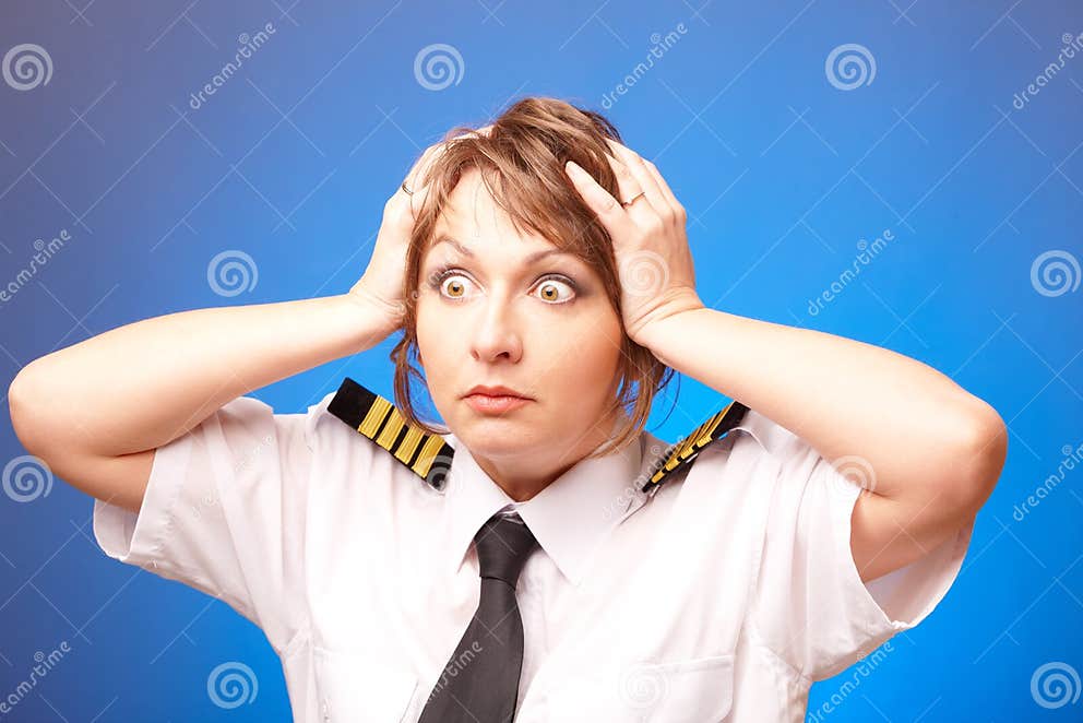 Airline pilot stock image. Image of airliner, confused - 24965803