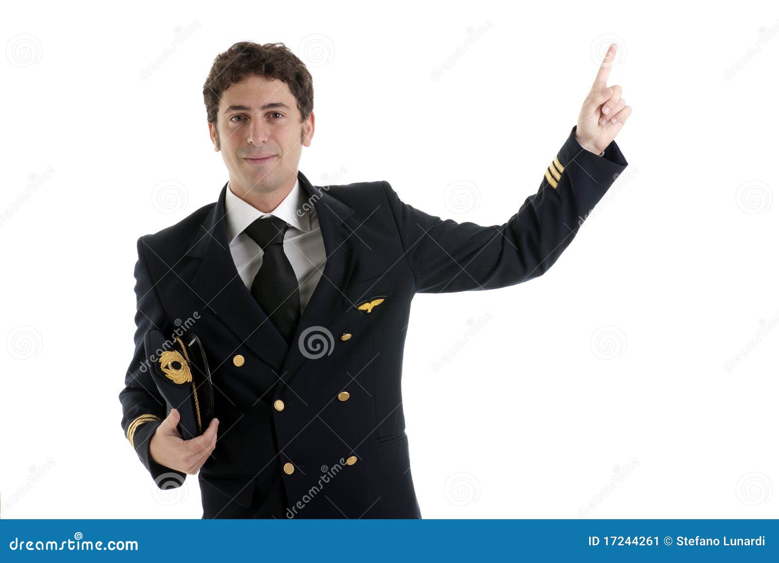 Airline Pilot/Captain stock image. Image of looking, cheerful - 17244261