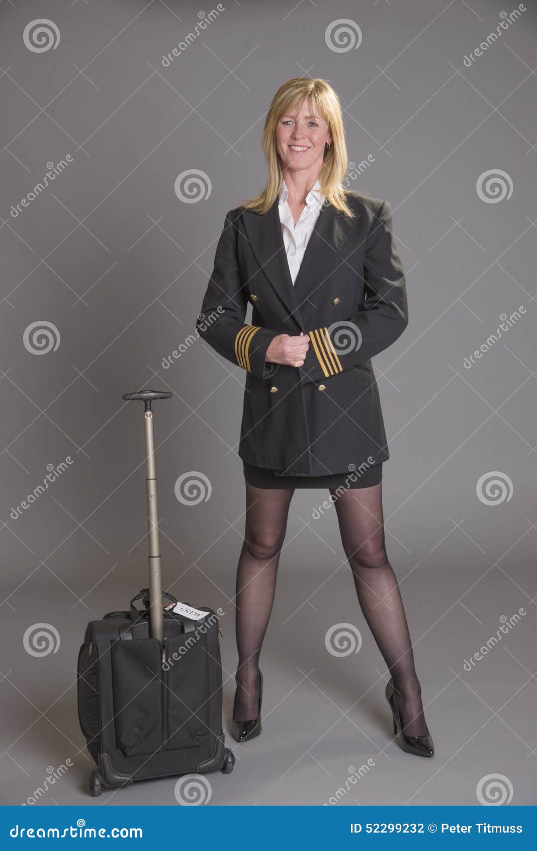 Airline Pilot Fastening Uniform Jacket Stock Photo - Image of bands ...