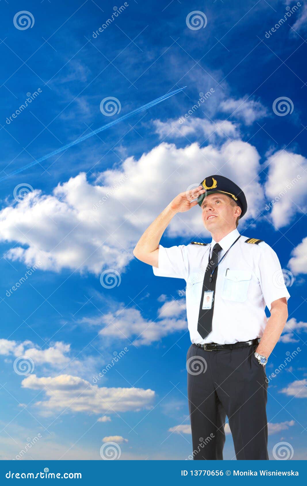 Man In Airline Pilot Uniform Silhouette Royalty-Free Stock Photography ...